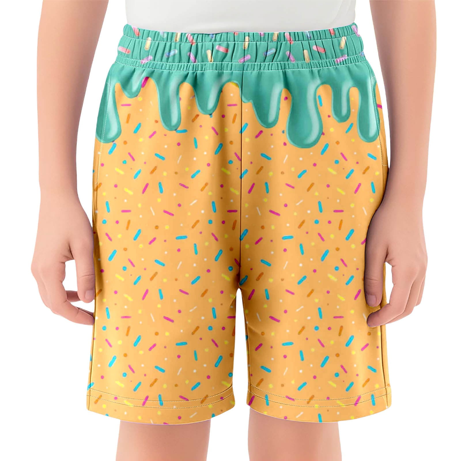 Bysome Boy Girl Ice Cream Shorts Baseball Size 11-12 Years Summer ...