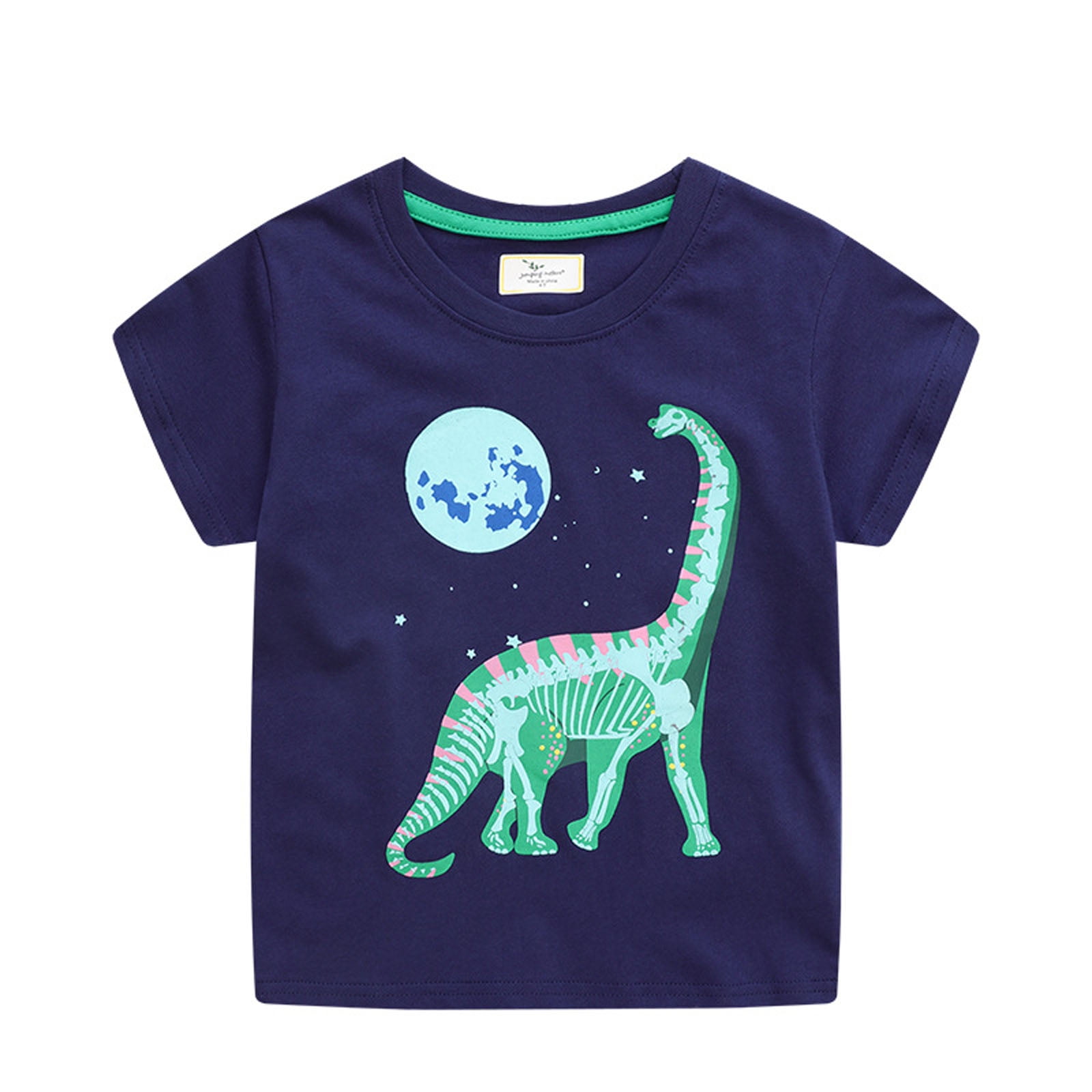 Bysome Boys Shirts Size 7-8 Years Childrens Luminous Short Sleeved For ...