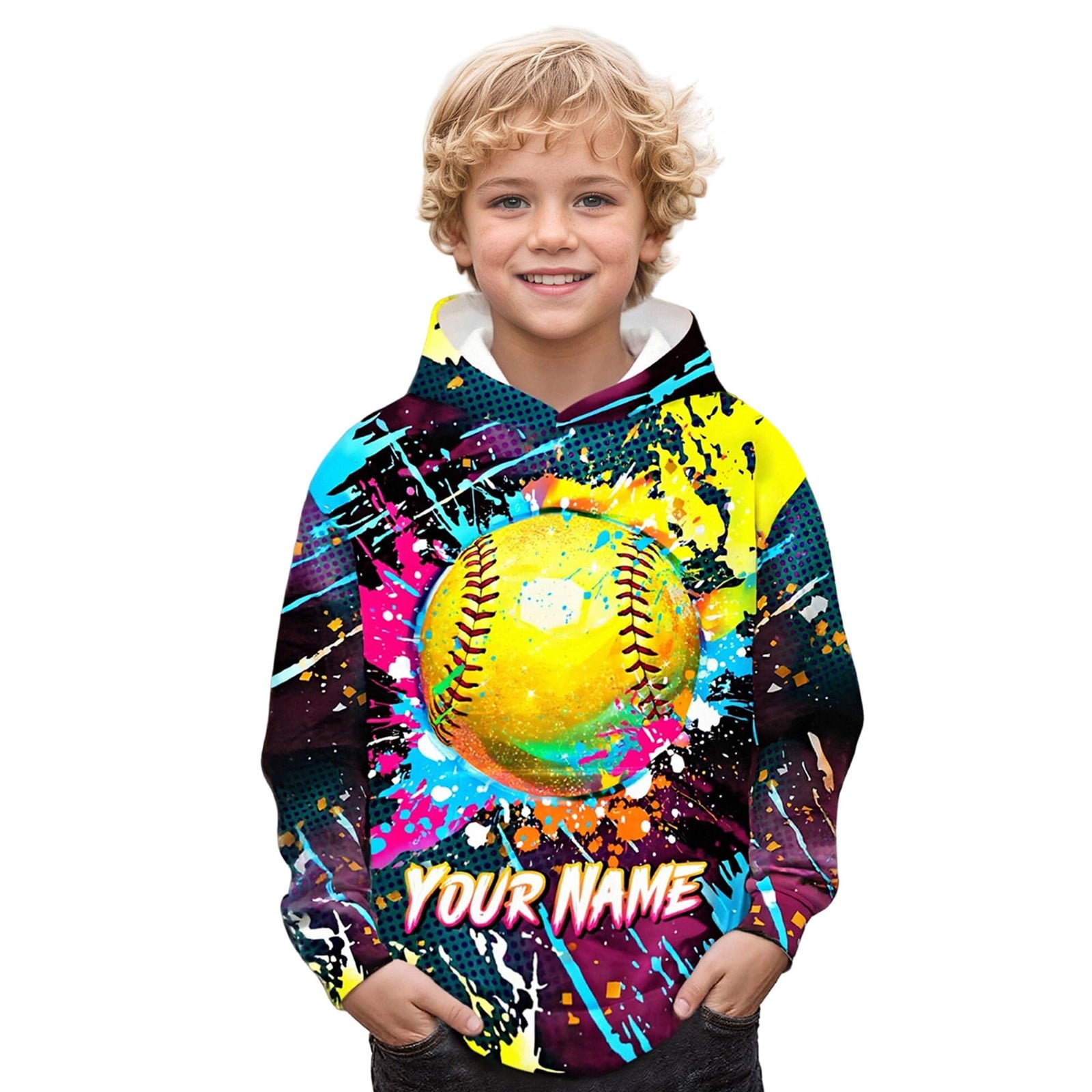 Bysome Child Hoodies For Little Boys Cartoon Print Daily Wear Long ...