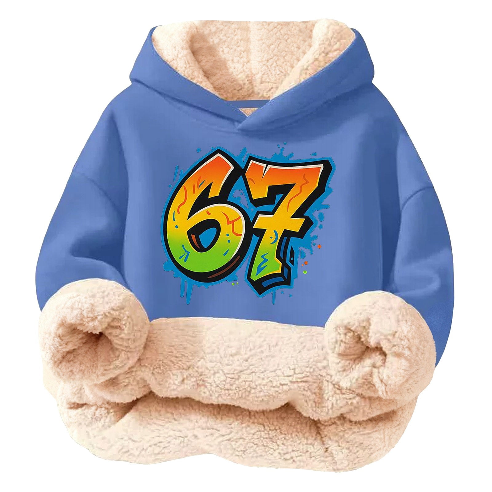 Bysome Child Hoodies For Little Boys Number Print Comfortable Long ...