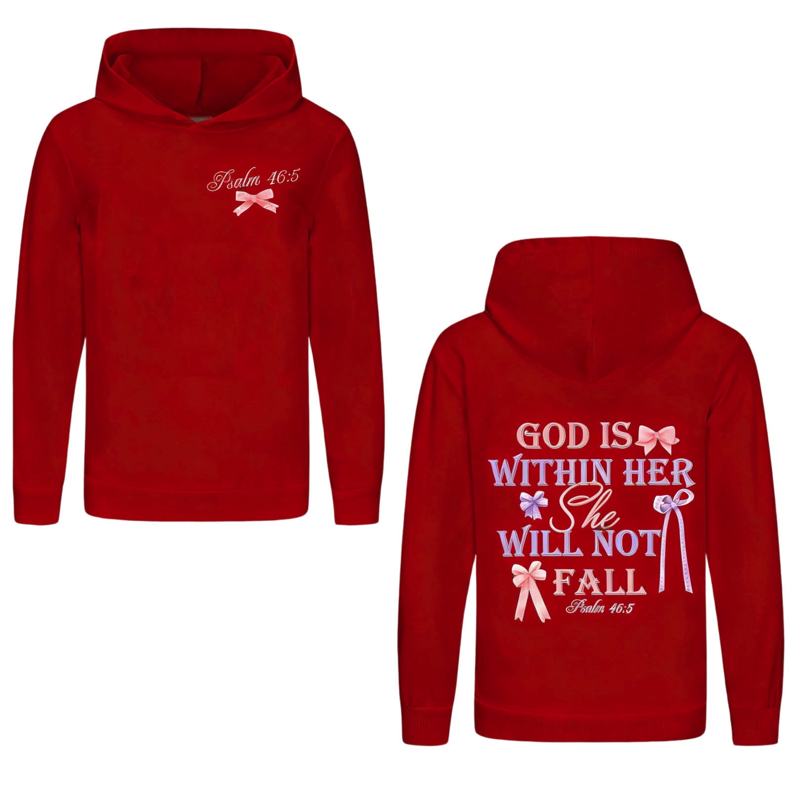 Bysome Child Hoodies For Little Girls Letter Print Casual Long Sleeve ...