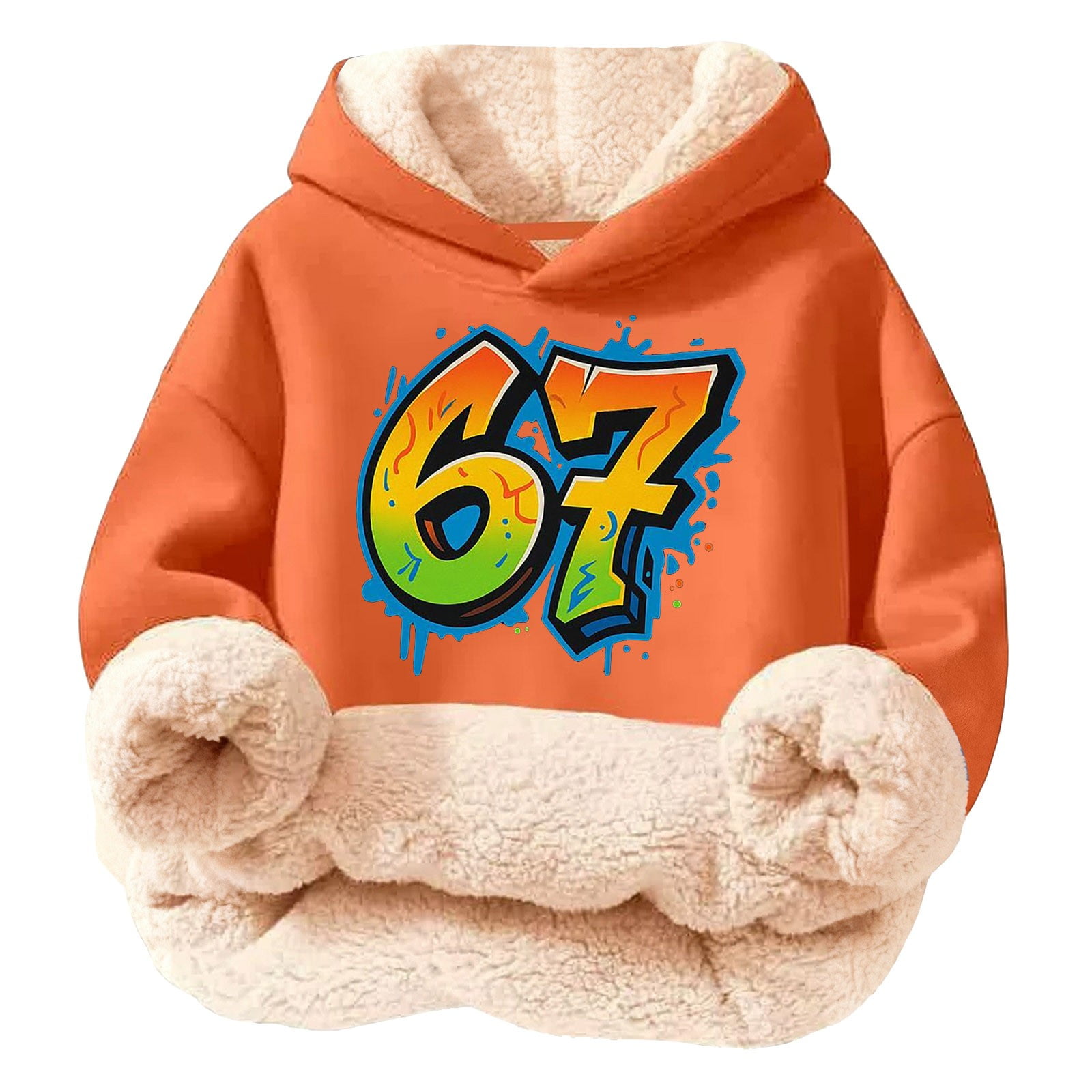 Bysome Child Little Boys Hoodies Long Sleeve Number Print Outdoor ...