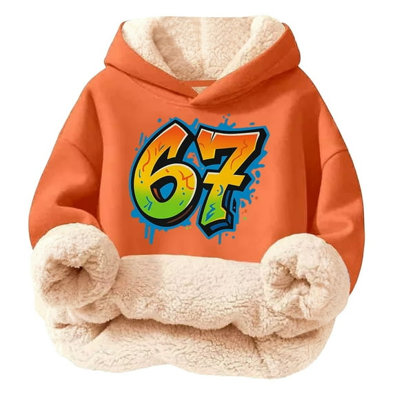 Bysome Child Little Boys Hoodies Long Sleeve Number Print Outdoor ...
