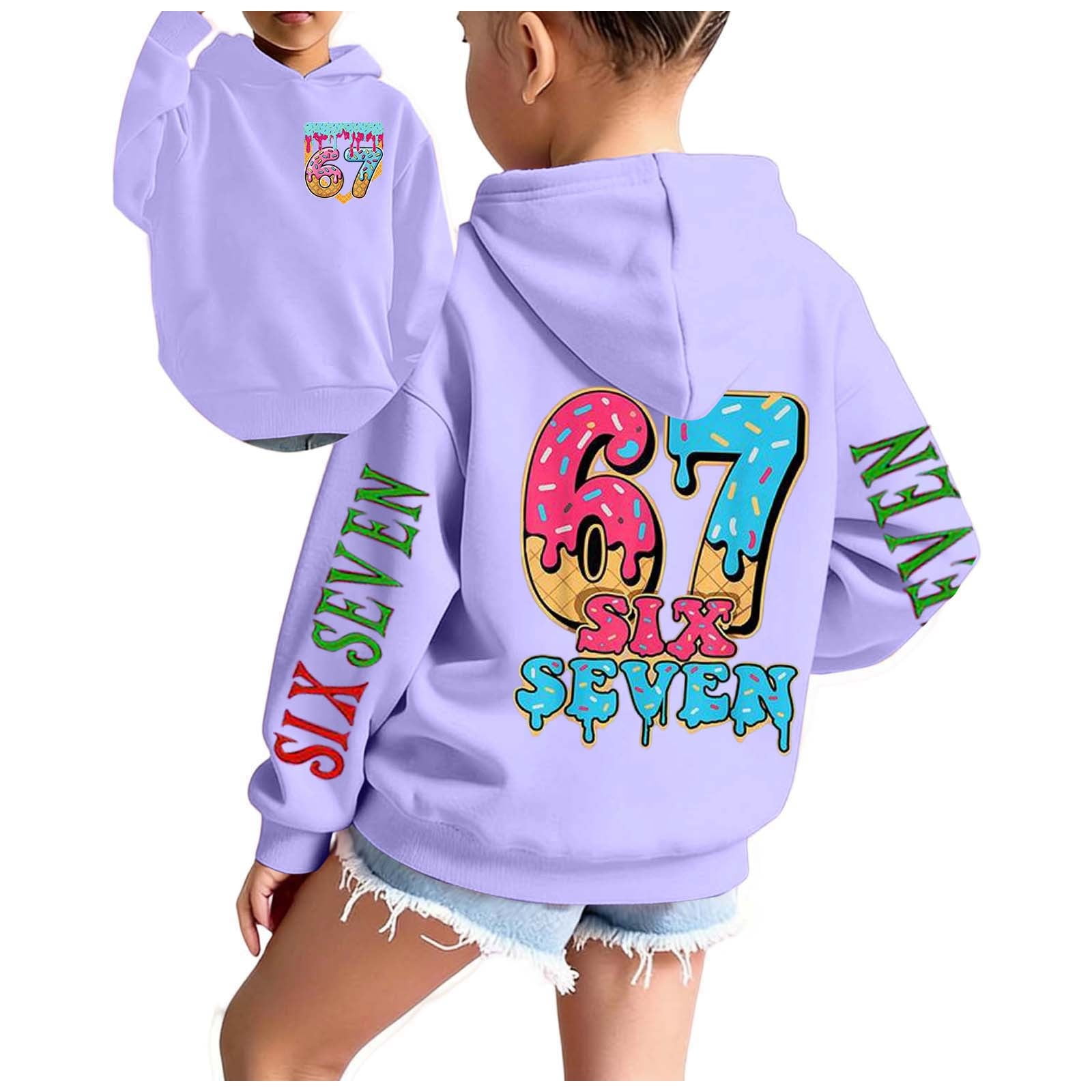 Bysome Child Little Girls Hoodies Long Sleeve Letter Print Soft Hooded ...