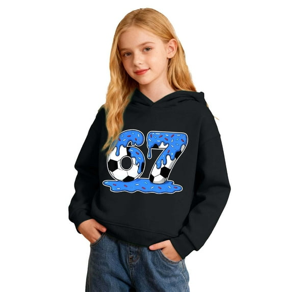 Bysome Child Little Girls Hoodies Long Sleeve Number Print Everyday ...