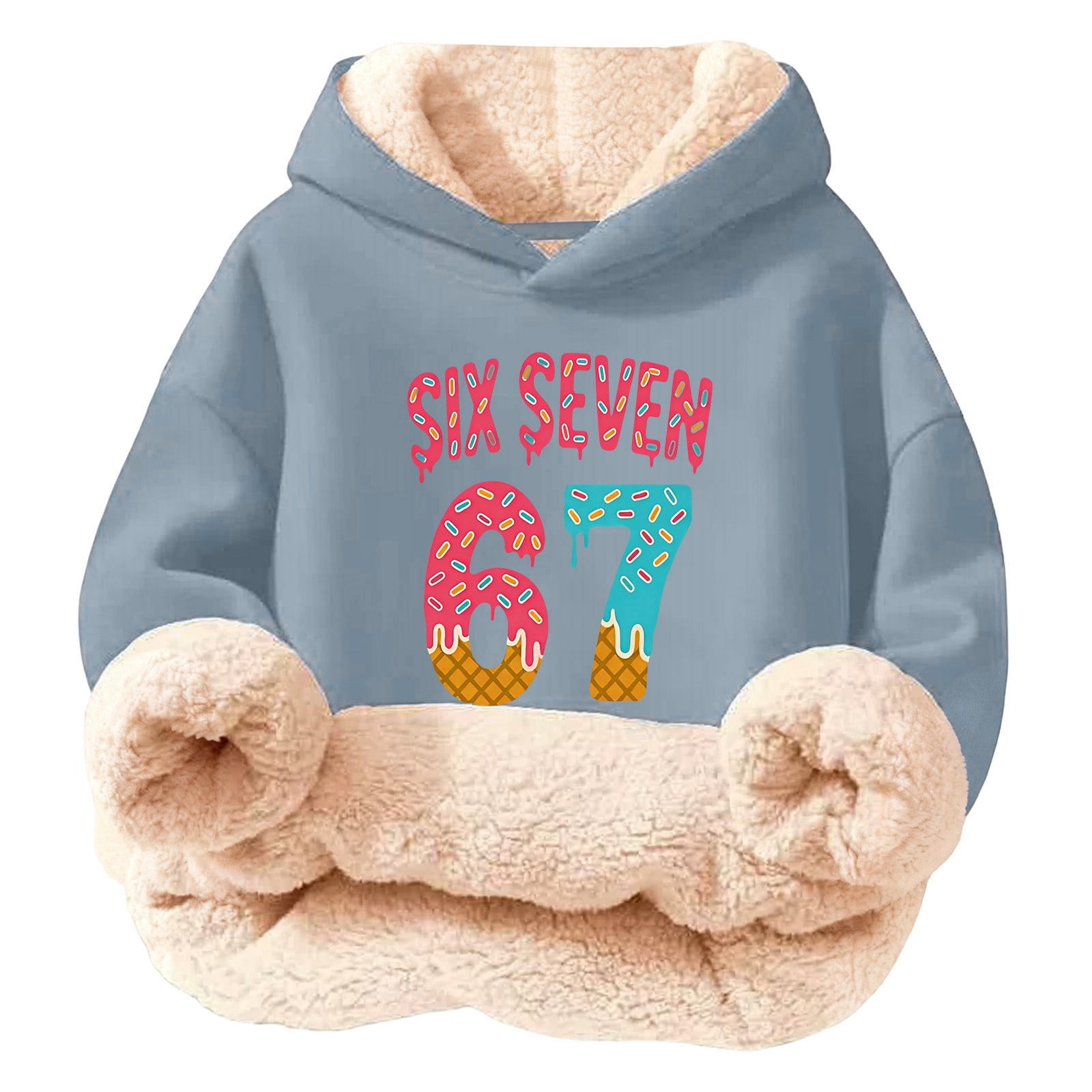 Bysome Child Little Girls Hoodies Long Sleeve Number Print Fleece ...
