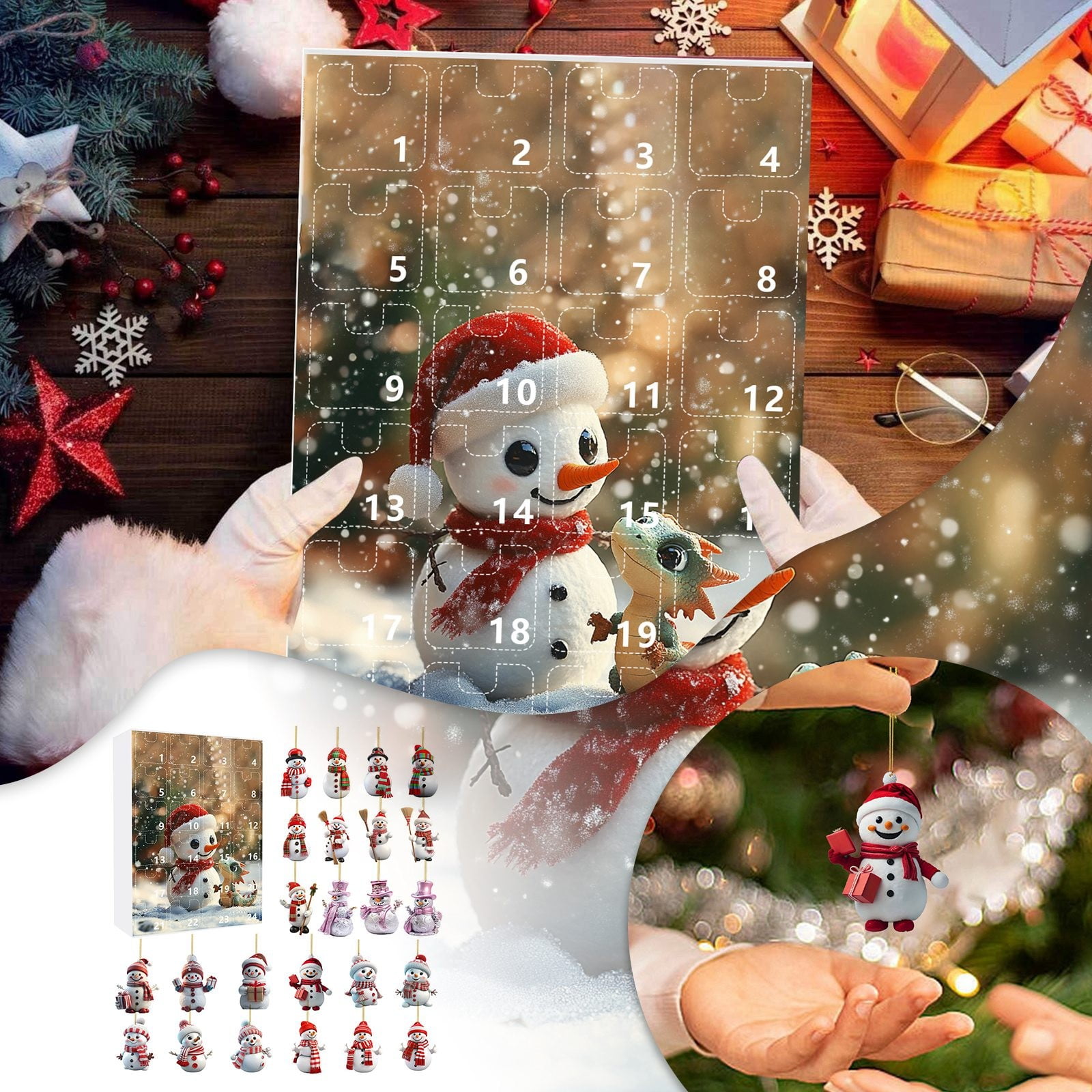 Bysome Christmas Vacation Advent Calendar 2024 Christmas Snowman ...