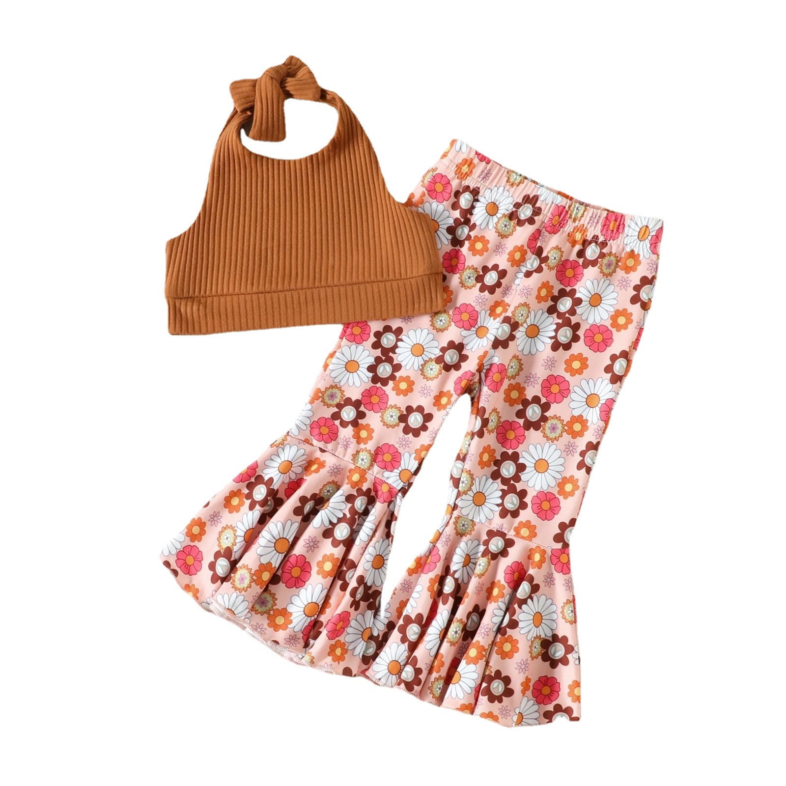 Bysome Girls Outfit Set Size 12-18 Months Kids Toddler Baby Spring Summer Floral Cotton ...