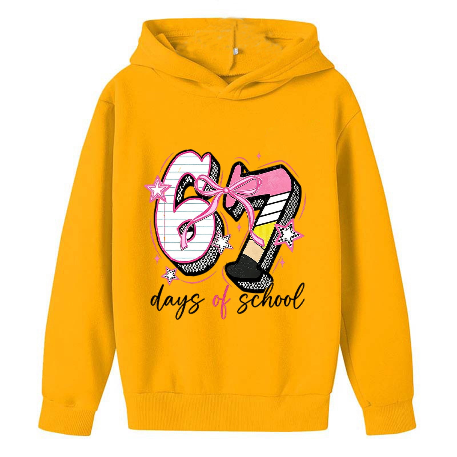 Bysome Little Girls Hoodies Child Breathable Hooded Long Sleeve Number ...