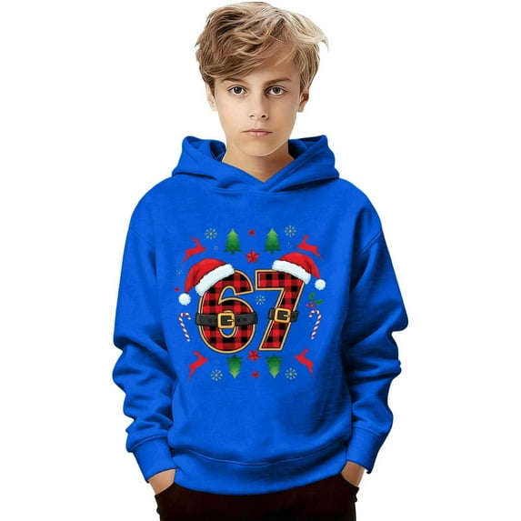 Bysome Little Girls Hoodies Child Fashion Hooded Long Sleeve Number ...