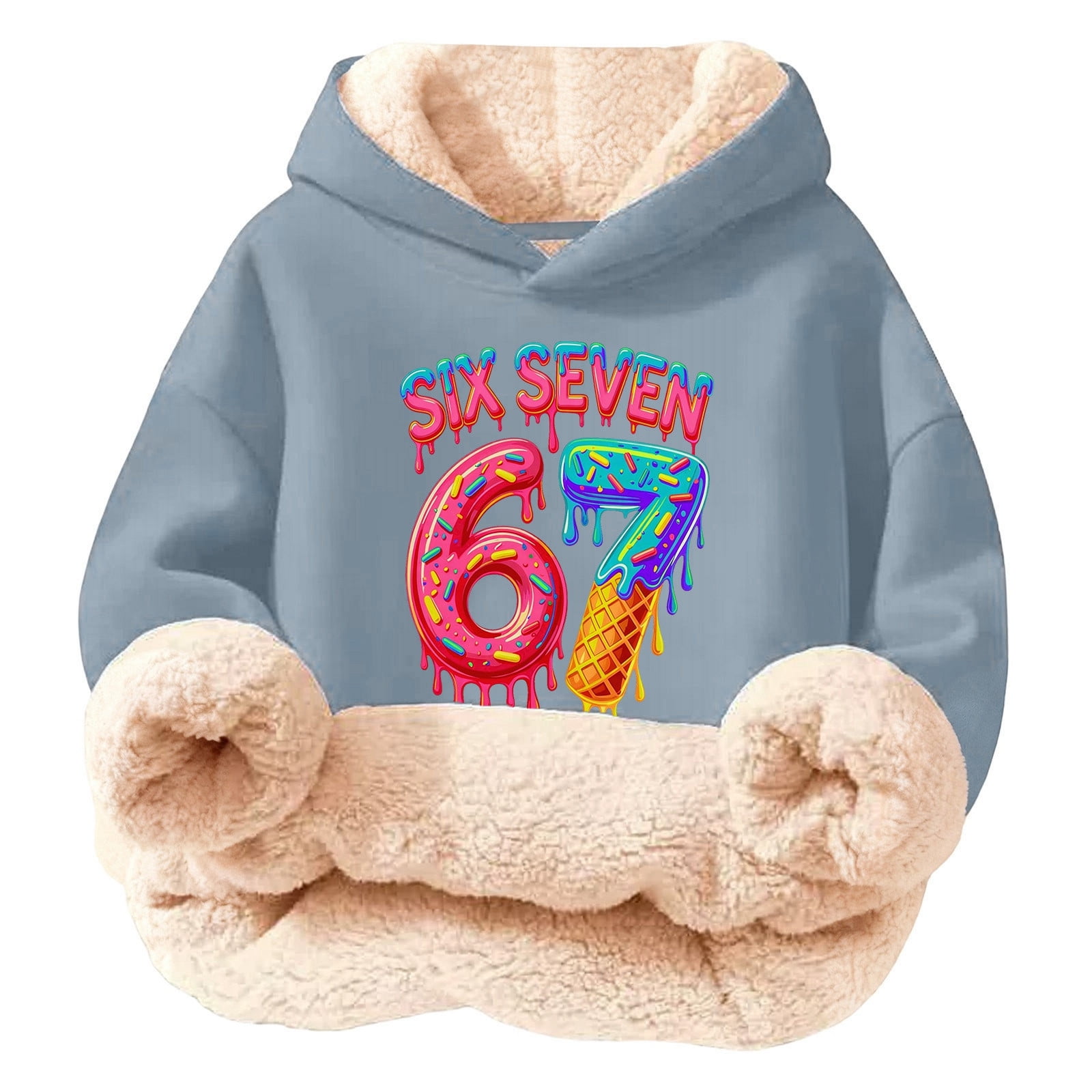 Bysome Little Girls Hoodies Child Fleece Hooded Long Sleeve Number ...