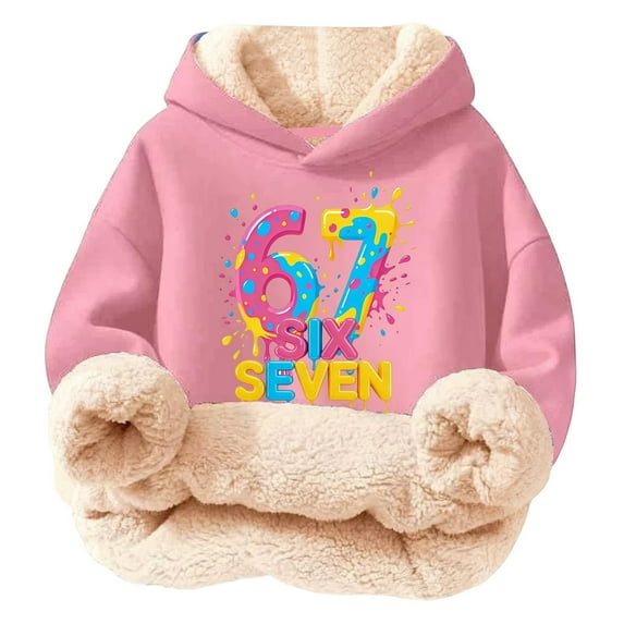 Bysome Little Girls Hoodies Child Fleece Hooded Long Sleeve Number ...