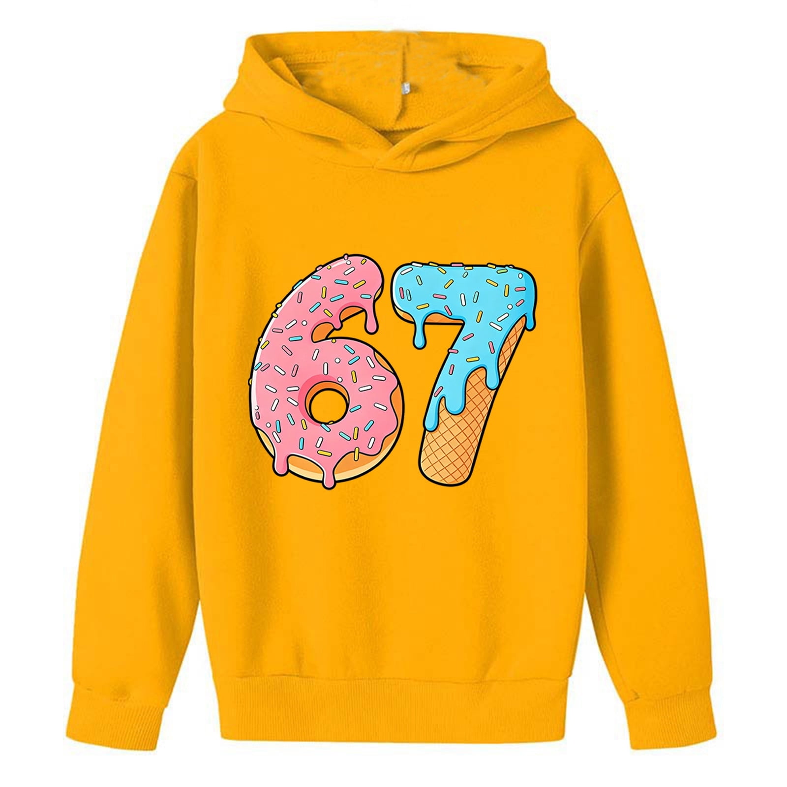 Bysome Little Girls Hoodies Child Soft Hooded Long Sleeve Number Print ...