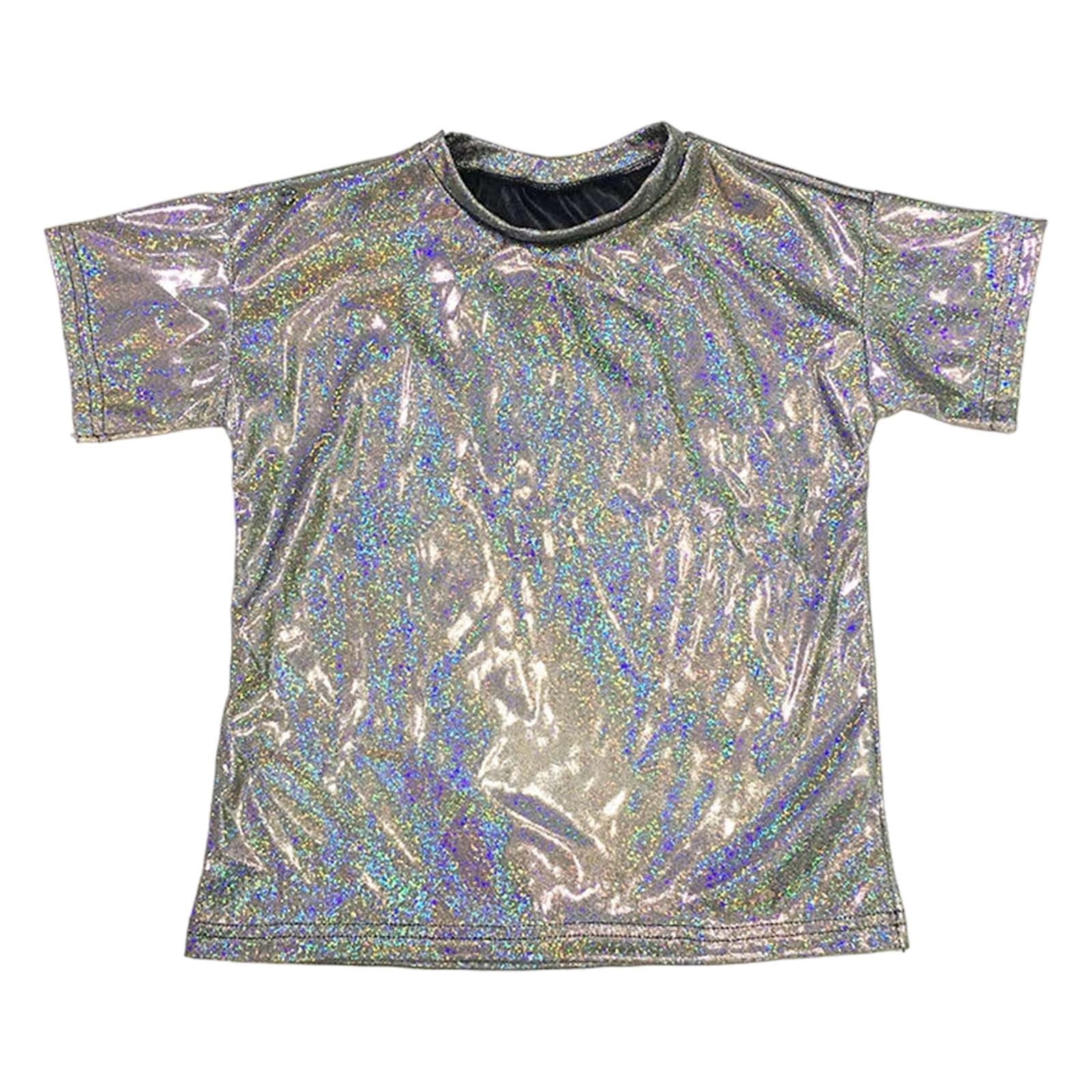 Bysome Mardi Gras Toddler Boy Tops Sequins Short Sleeve Crew Neck Loose ...