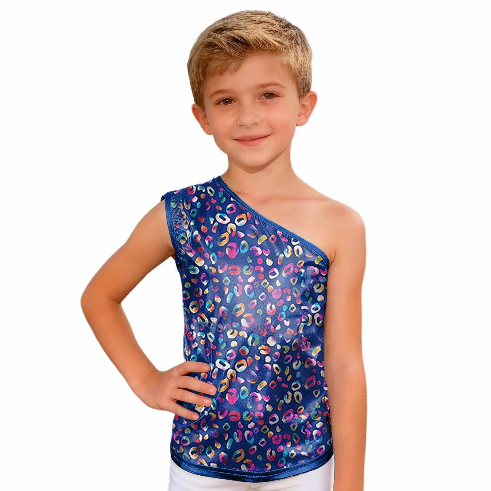 Bysome Mardi Gras Toddler Girl Tops Glitter Leopard Print Sleeveless ...