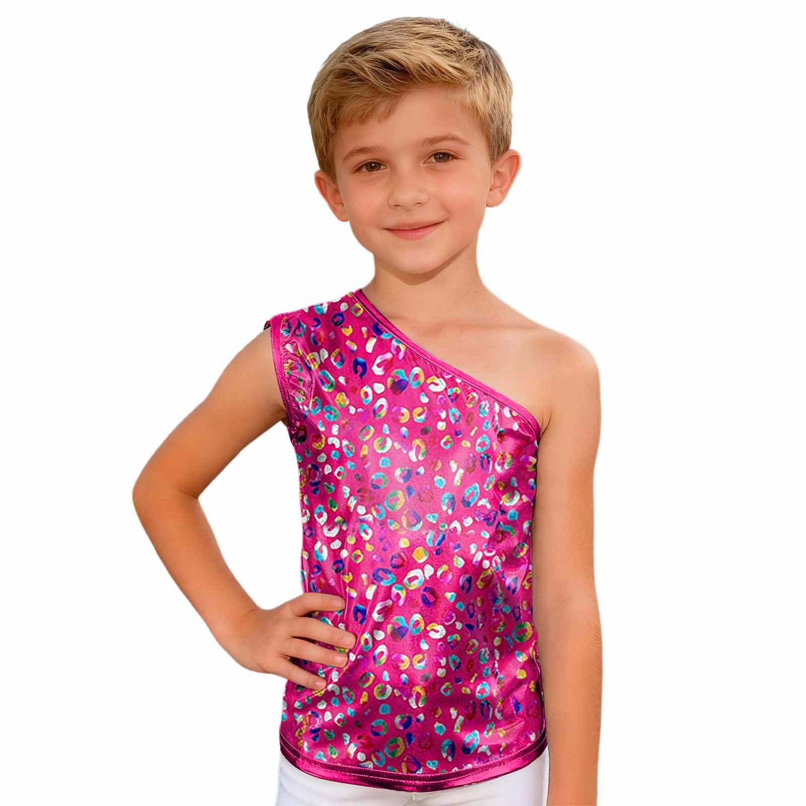 Bysome Mardi Gras Toddler Girl Tops Glitter Leopard Print Sleeveless ...