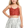 Bysome Mardi Gras Toddler Girl Tops Sequins Crop Tops With Adjustable ...