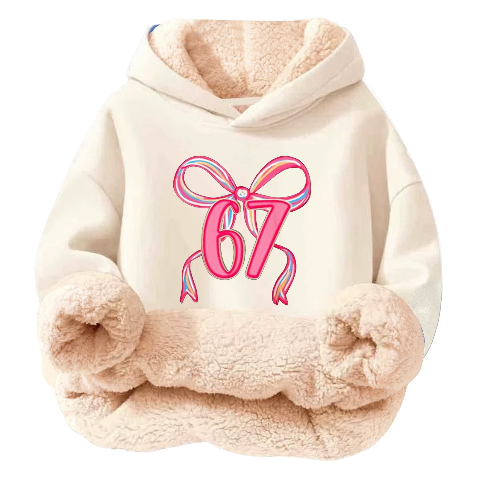 Bysome Teen Hoodies For Big Girls Number Print Fleece Long Sleeve ...