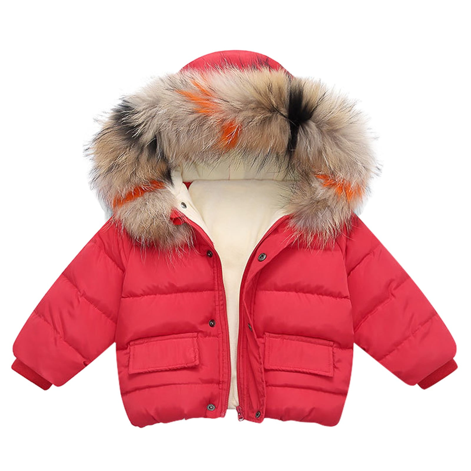 Bysome Toddler Boys Coats Winter Child Kids Solid Color Hoodie Zipper Coats Keep Warm Jacket ...