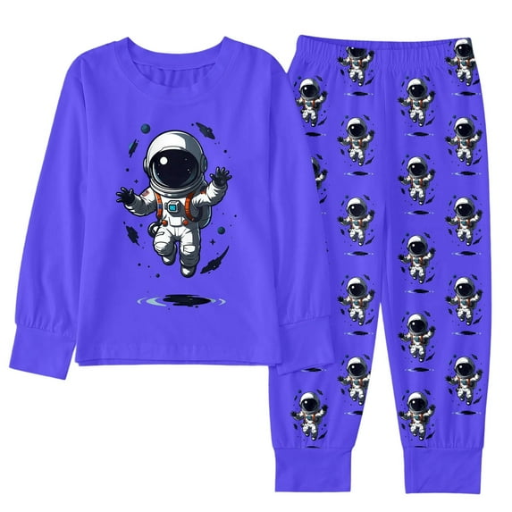 Bysome Toddler Boys Outfit Set S Winter Alien Astronaut Cartoon Print ...