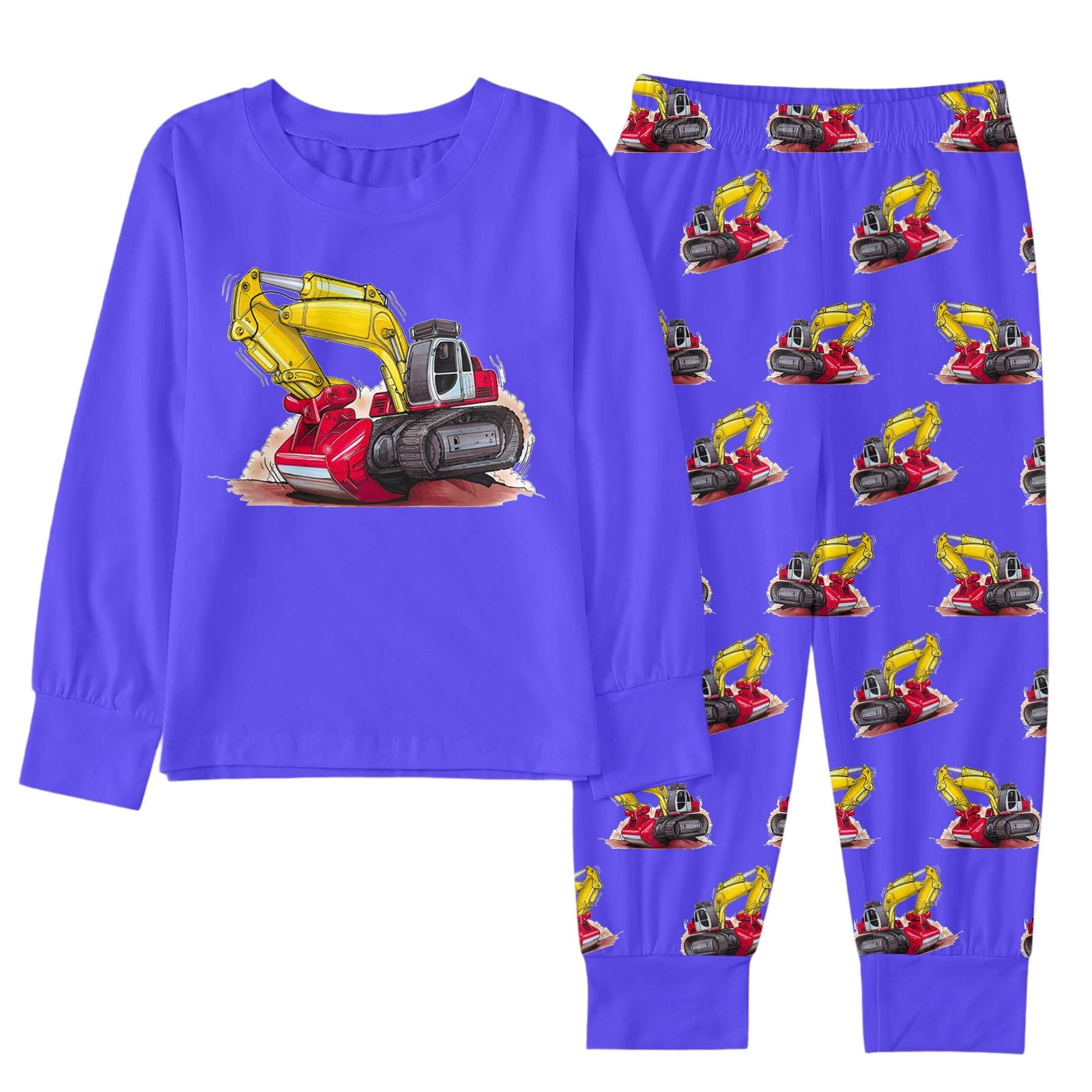 Bysome Toddler Boys Outfit Set S Winter Alien Excavator Cartoon Print ...