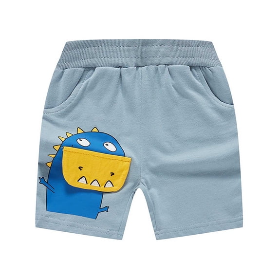 Bysome Toddler Boys Shorts Dinosaur Print Elastic Waist With Pockets ...