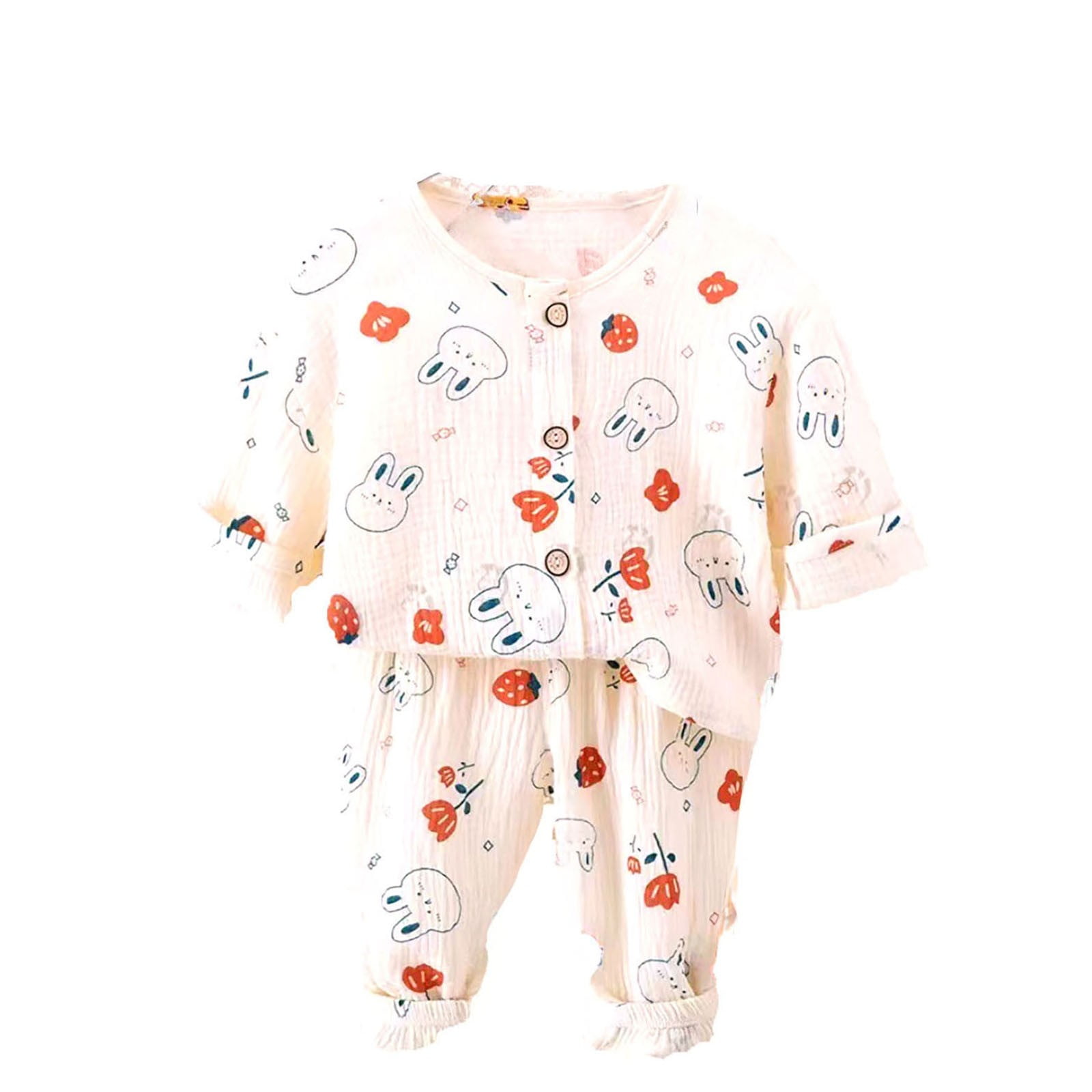 Bysome Toddler Girl Pajamas Baby Kids Clothes Cartoon Thin Pajamas Set ...