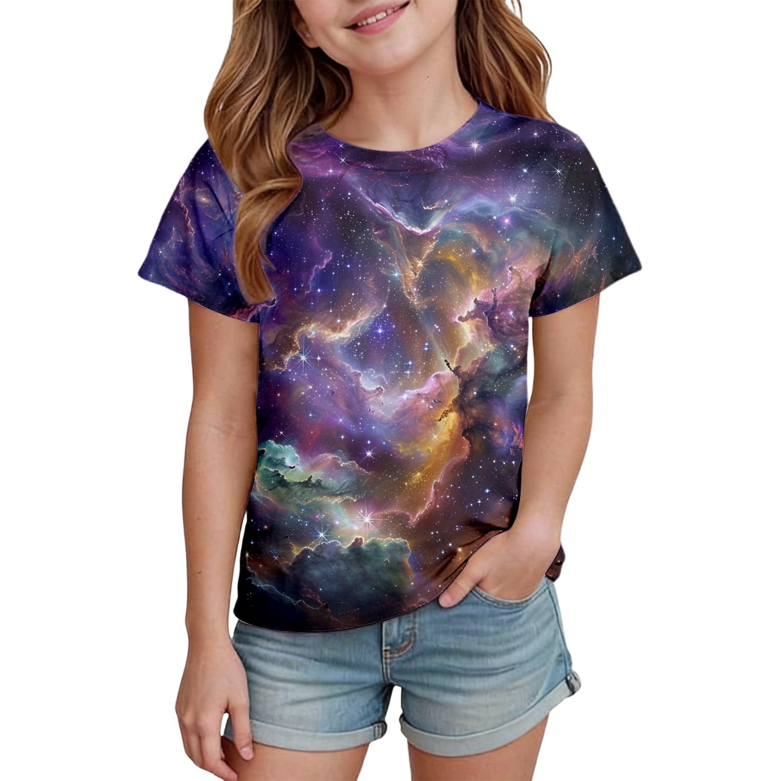 Bysome Toddler Girl Shirts Carnival Crew Neck Short Sleeve Graphic Star ...