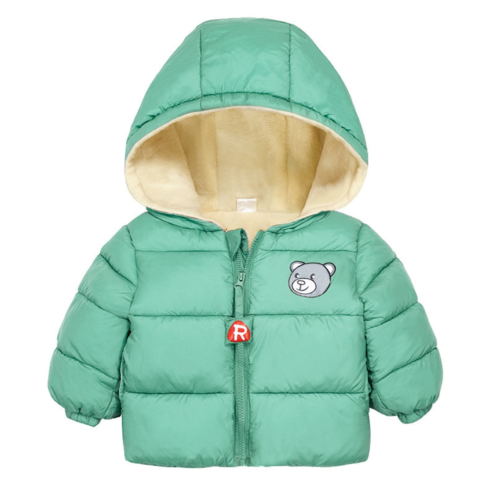 Bysome Toddler Girls Coat Baby Boys Winter Warm Thick Cotton Long Sleeve Bear Hooded Padded ...