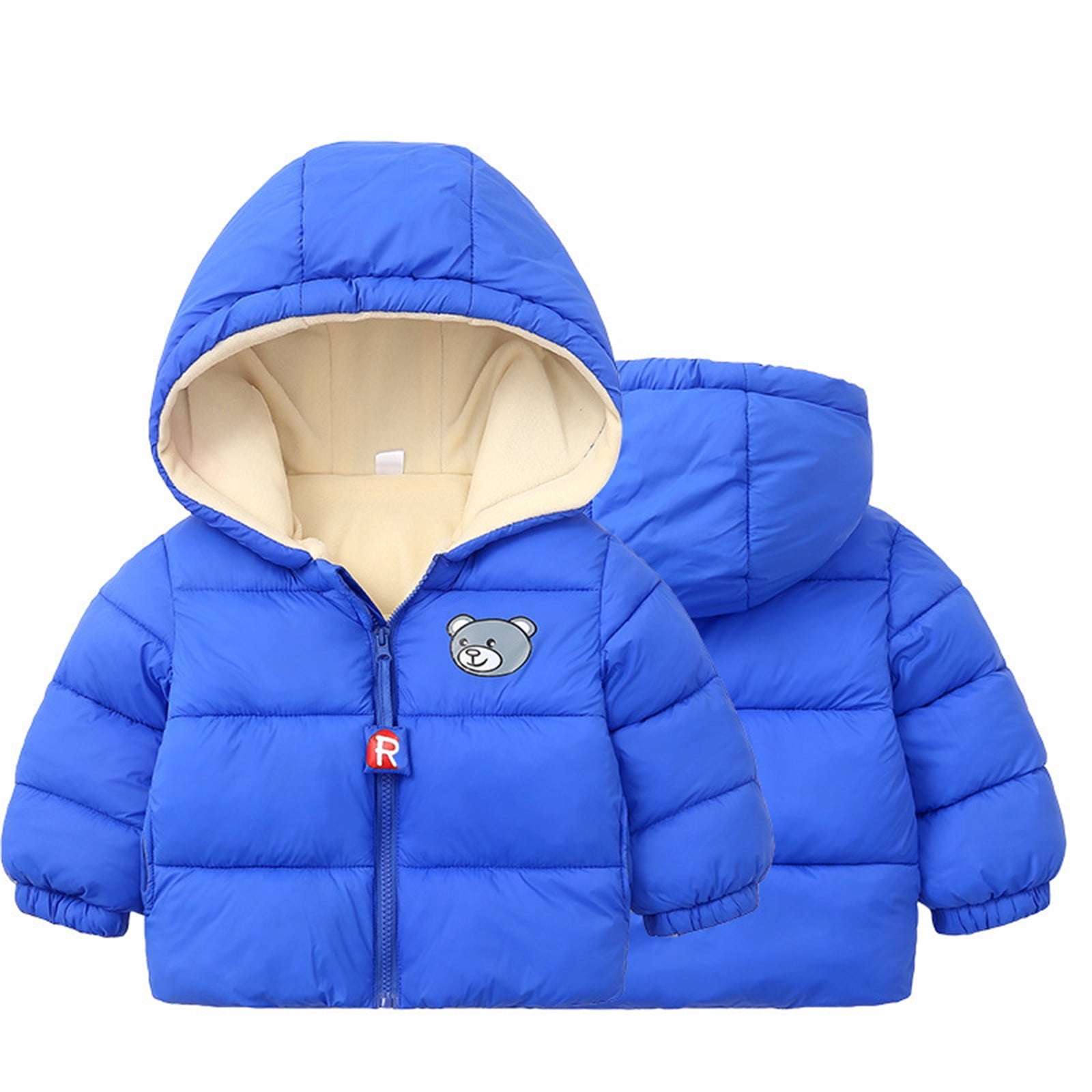 Bysome Toddler Girls Coat Baby Boys Winter Warm Thick Cotton Long Sleeve Bear Hooded Padded ...