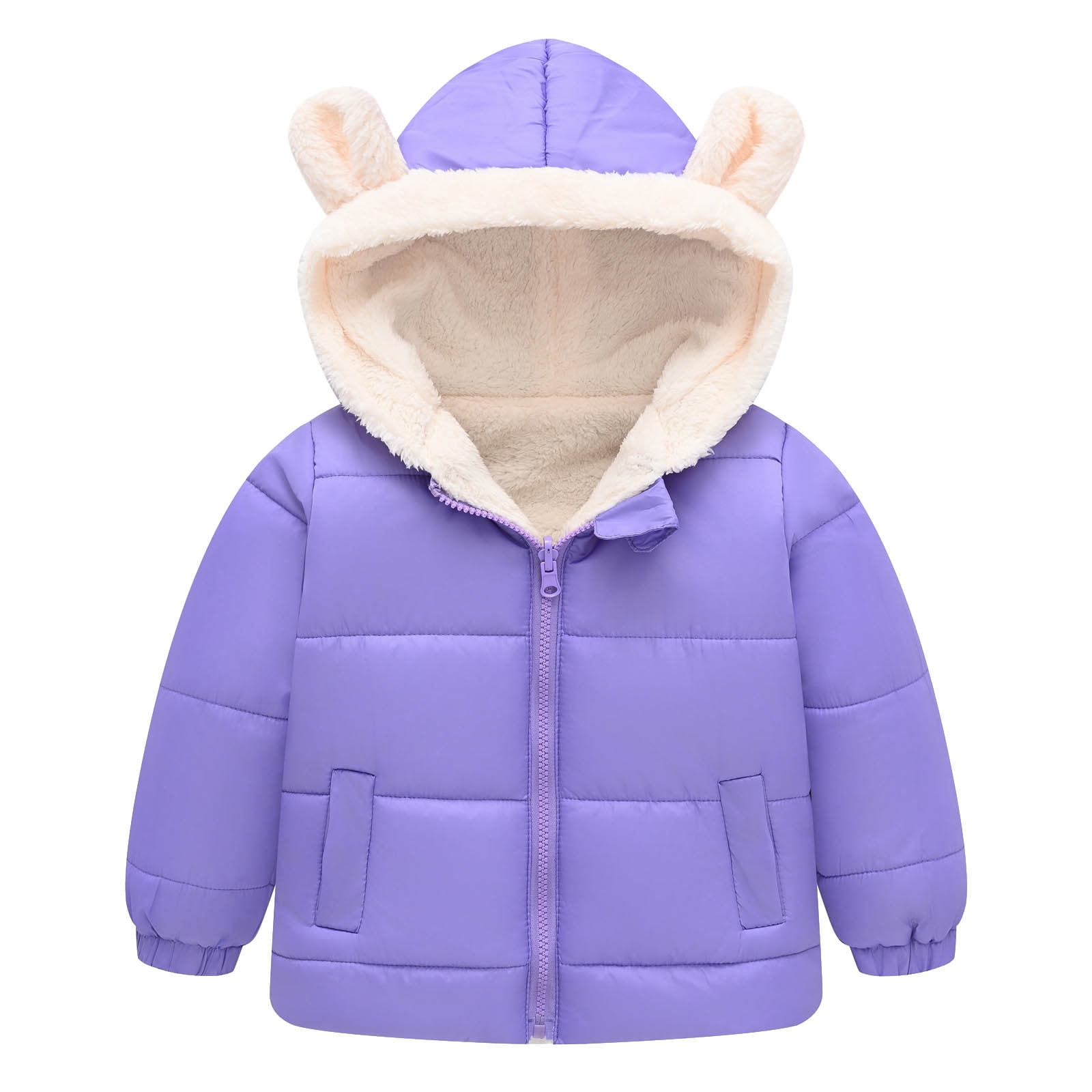 Bysome Toddler Girls Coat Boys Winter Bear Ears Hooded Jacket Wear Thicken Windproof Zipper Warm ...