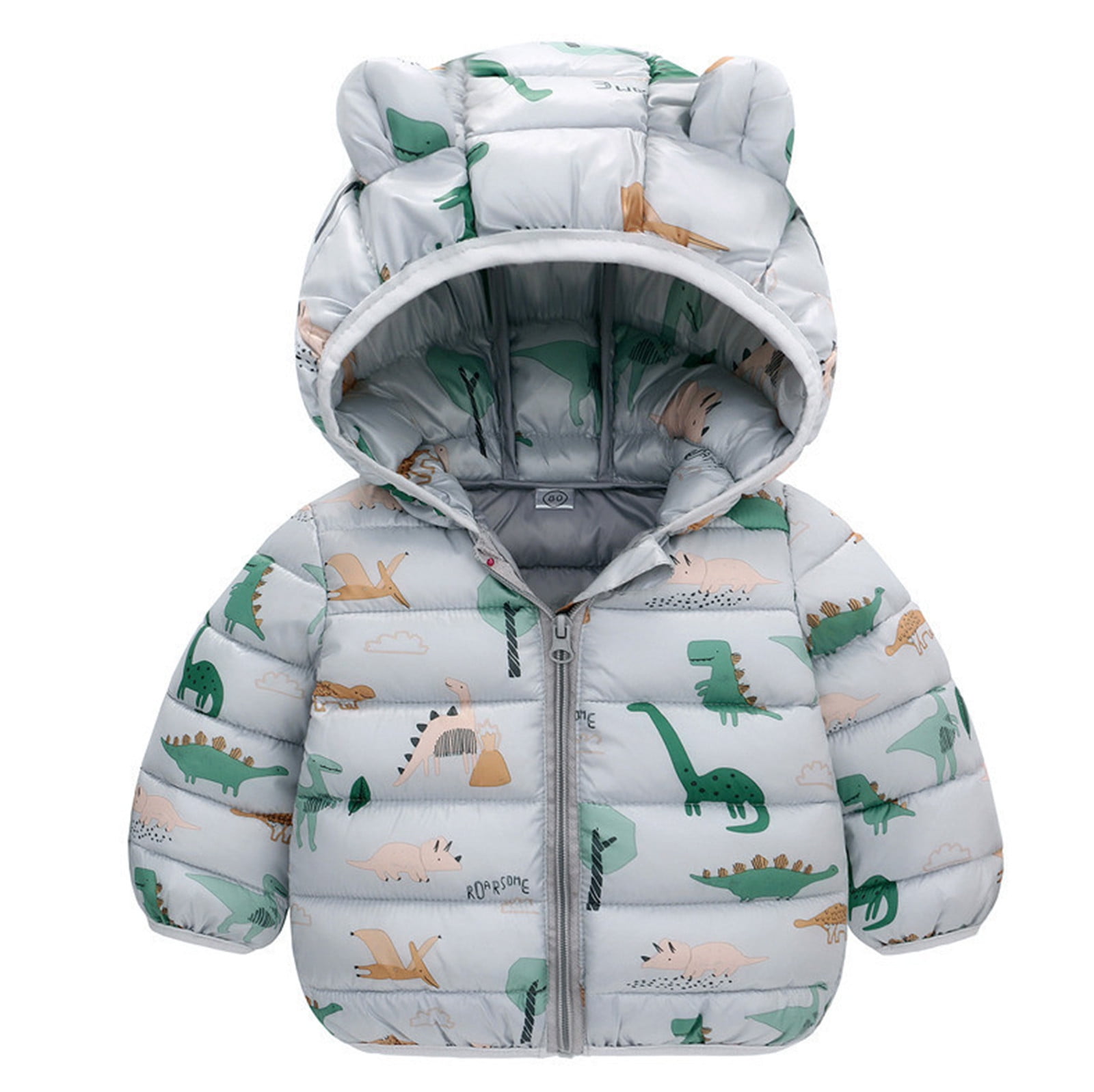 Bysome Toddler Girls Coat Outerwear Windproof Jacket Baby Boys Winter Dinosaur Warm Cartoon ...