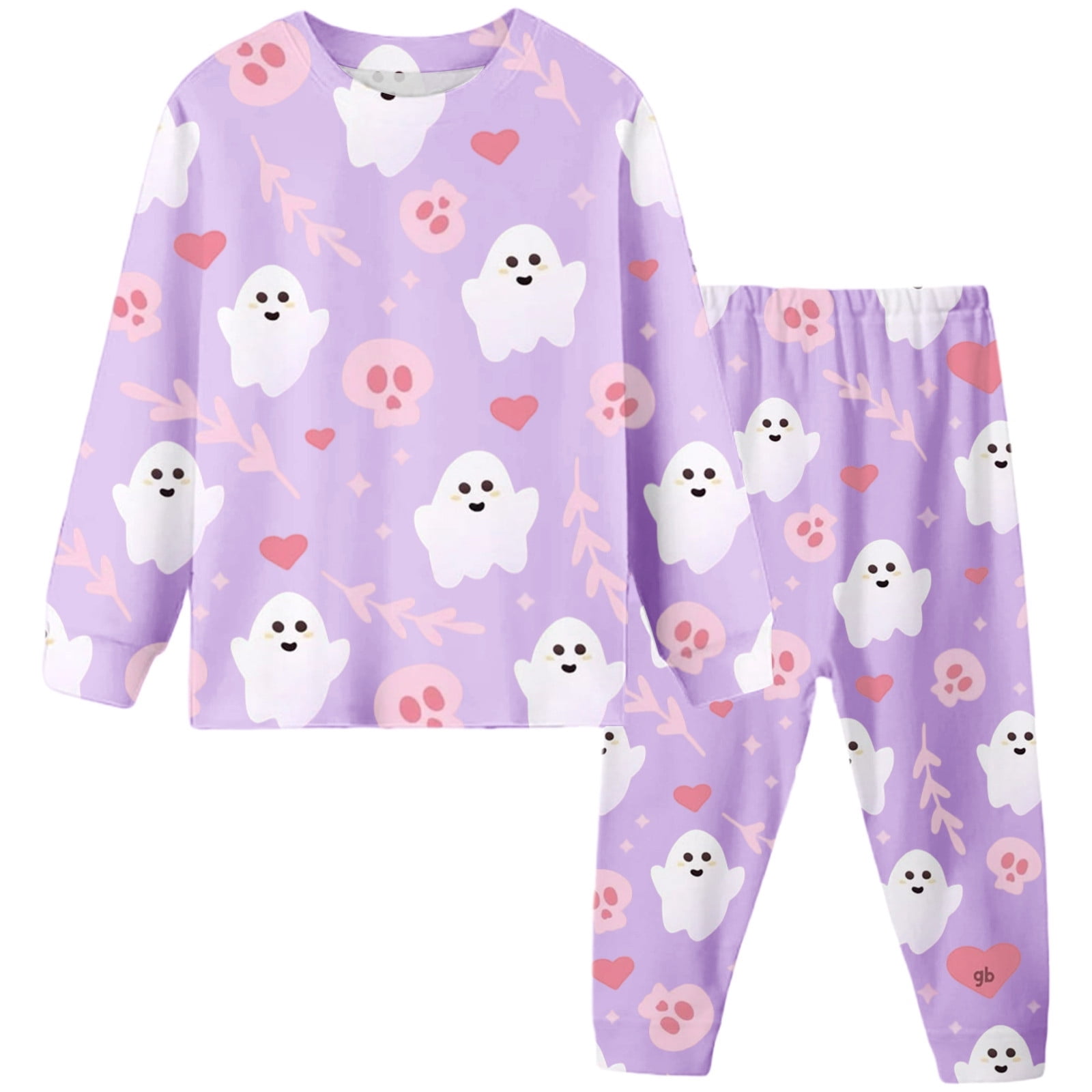 Bysome Toddler Girls Outfit Set Boys Halloween Print Pajama Kids Sleepwear Outfit Soft 2 Piece ...