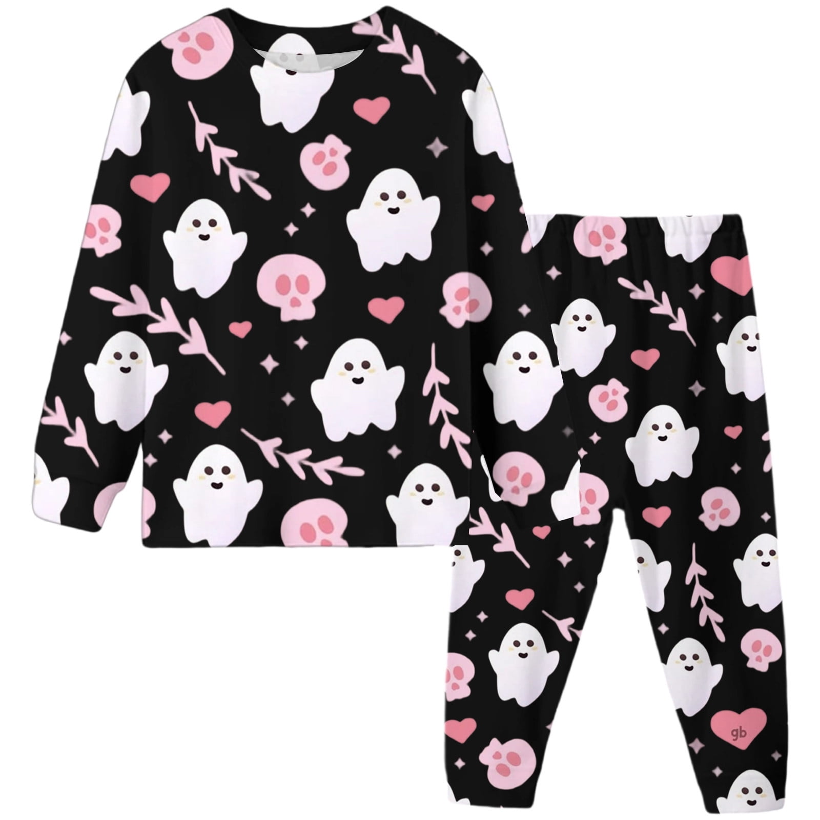 Bysome Toddler Girls Outfit Set Boys Halloween Print Pajama Kids Sleepwear Outfit Soft 2 Piece ...