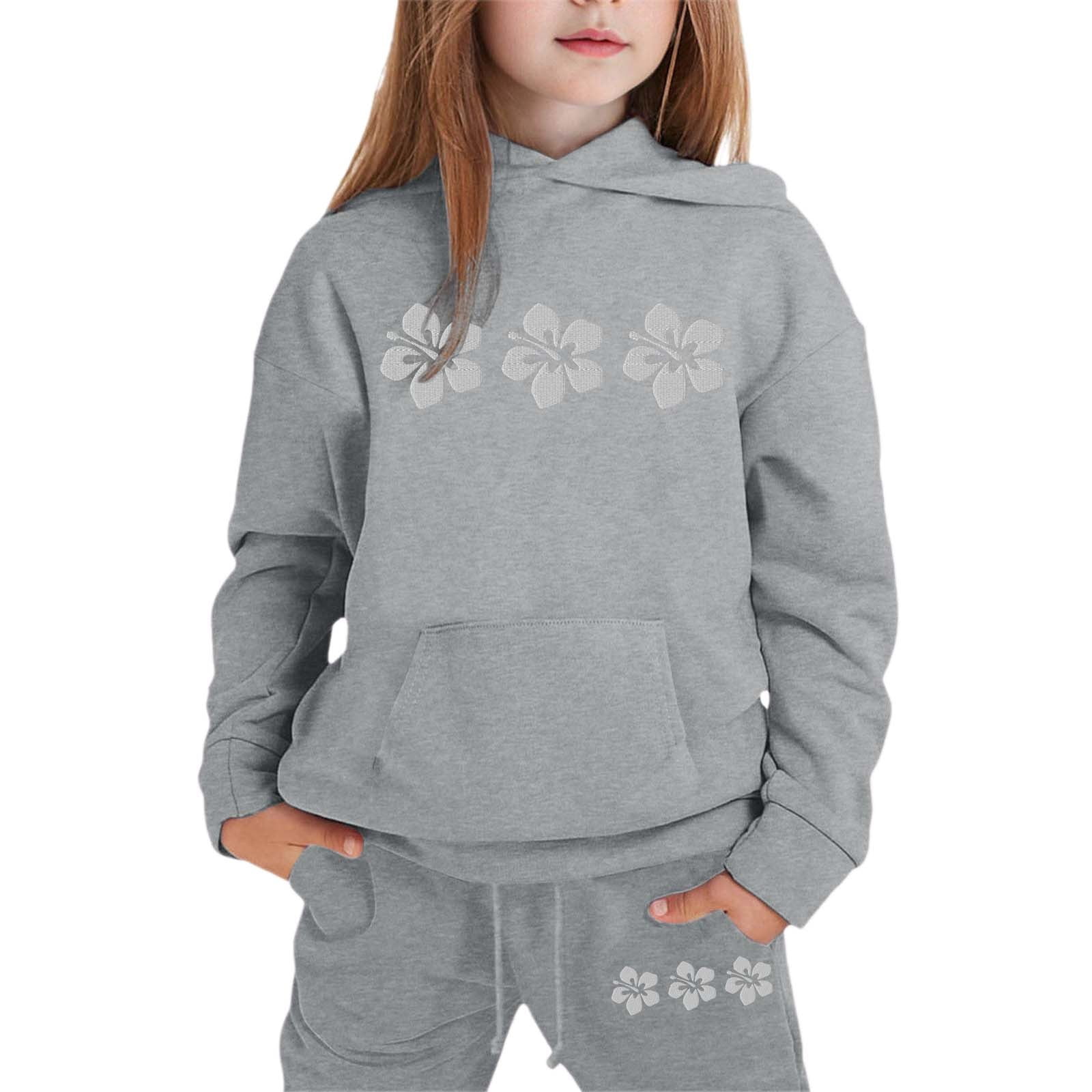 Bysome Toddler Girls Outfit Set Casual Hooded Sweatshirt Joggers 2 ...
