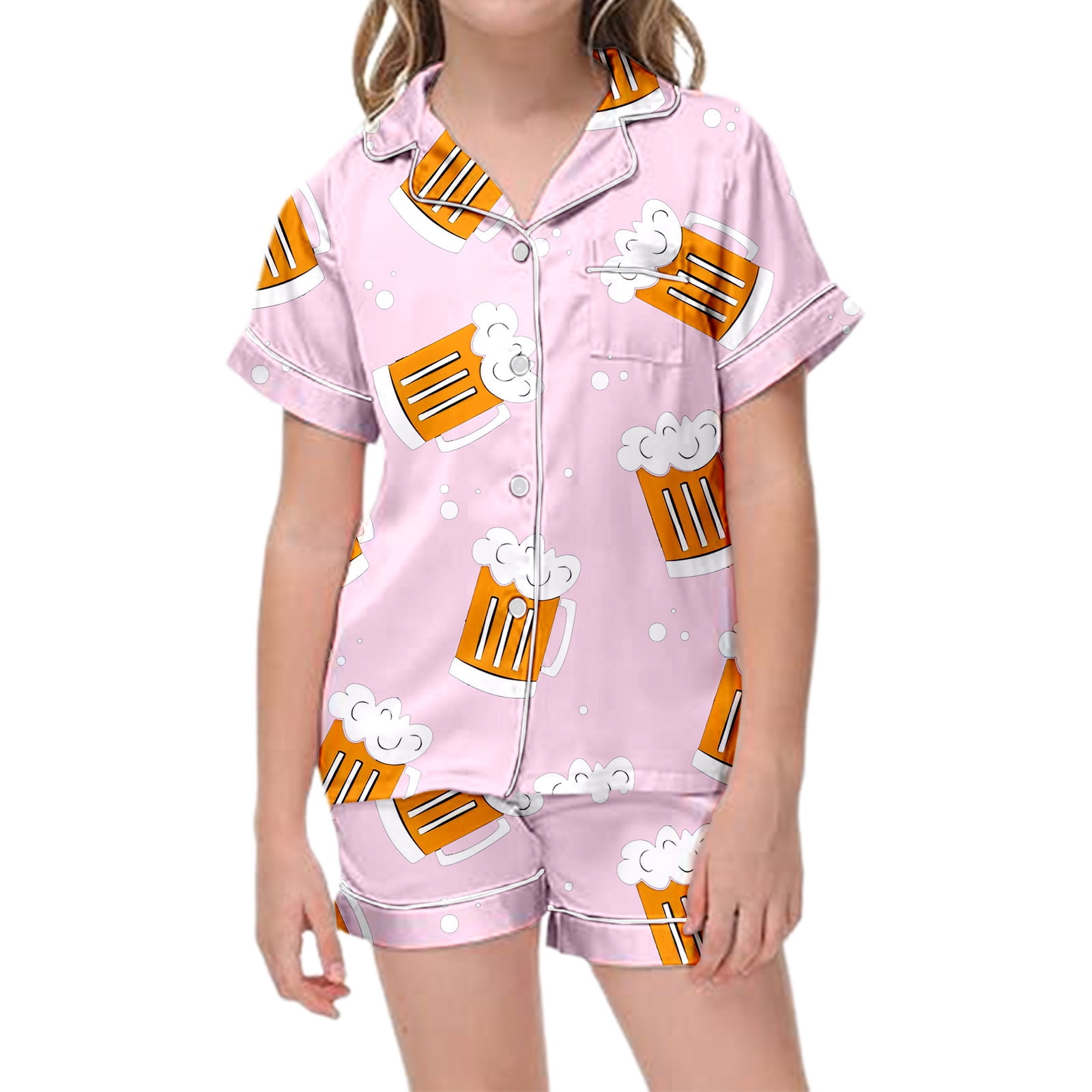 Girl Pajama Shorts Set