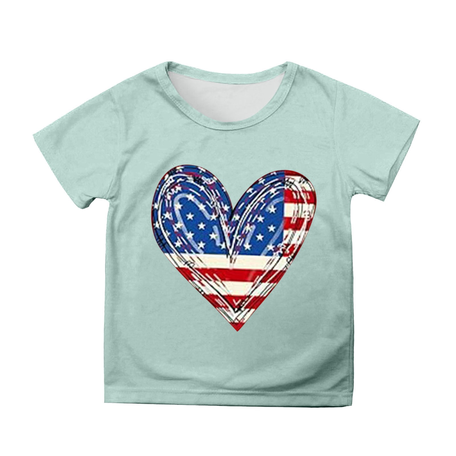 Bysome Toddler Girls Shirts 4Th Of July Flag Print Independence Day ...