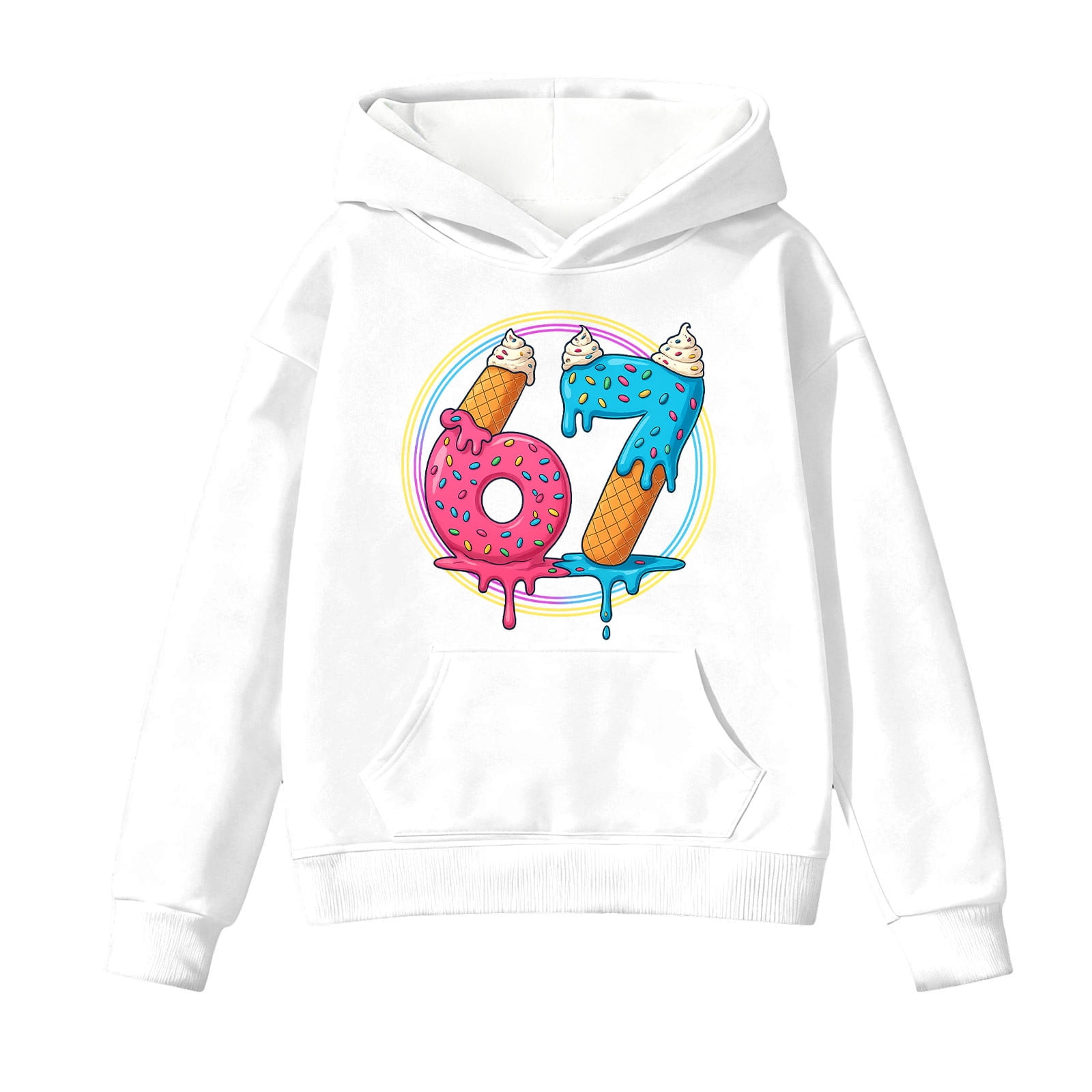 Bysome Toddler Hoodies For Baby Boys Number Print Fall Long Sleeve ...