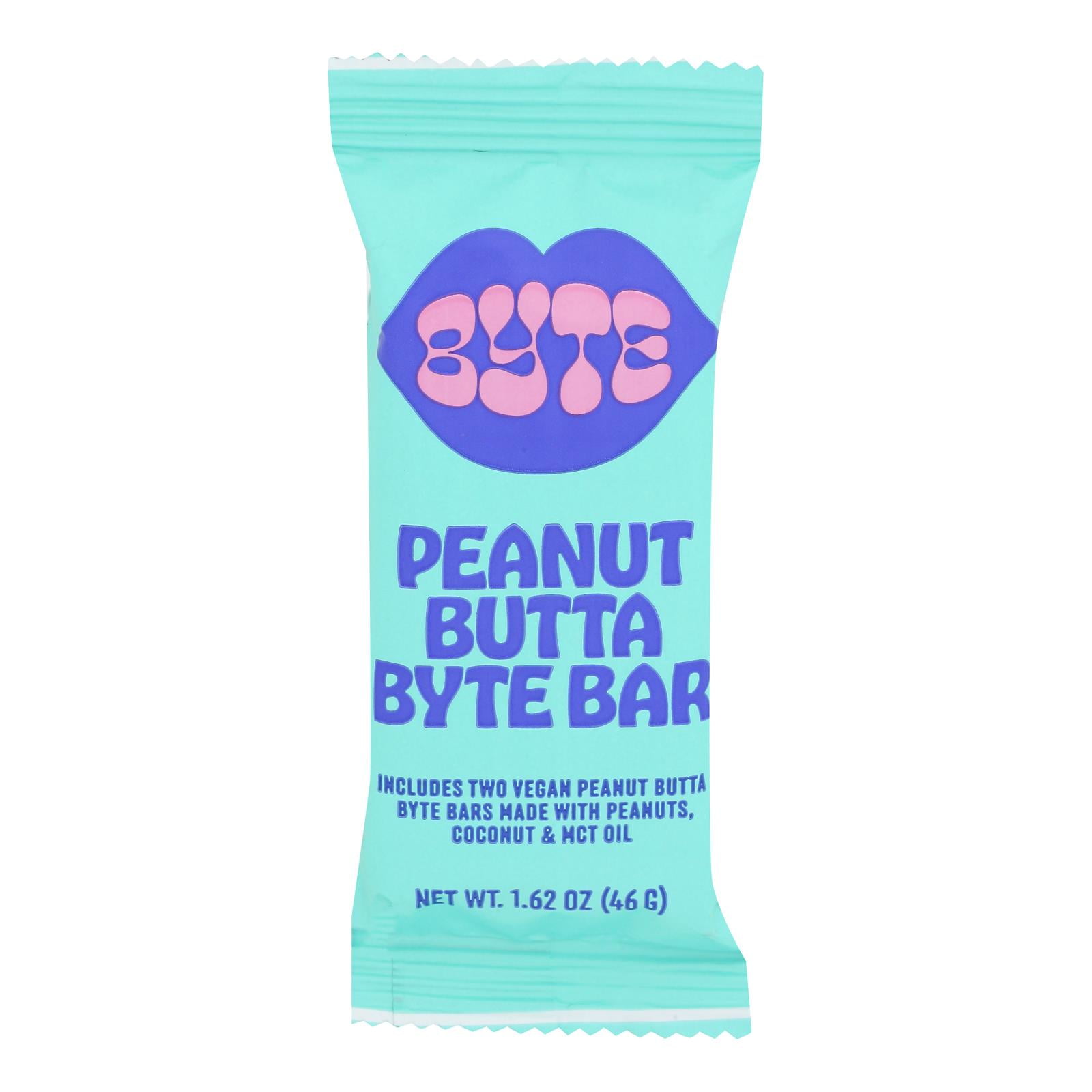 Byte Bars Peanut Butter Bar 1.62 oz (Pack Of 12) - Walmart.com