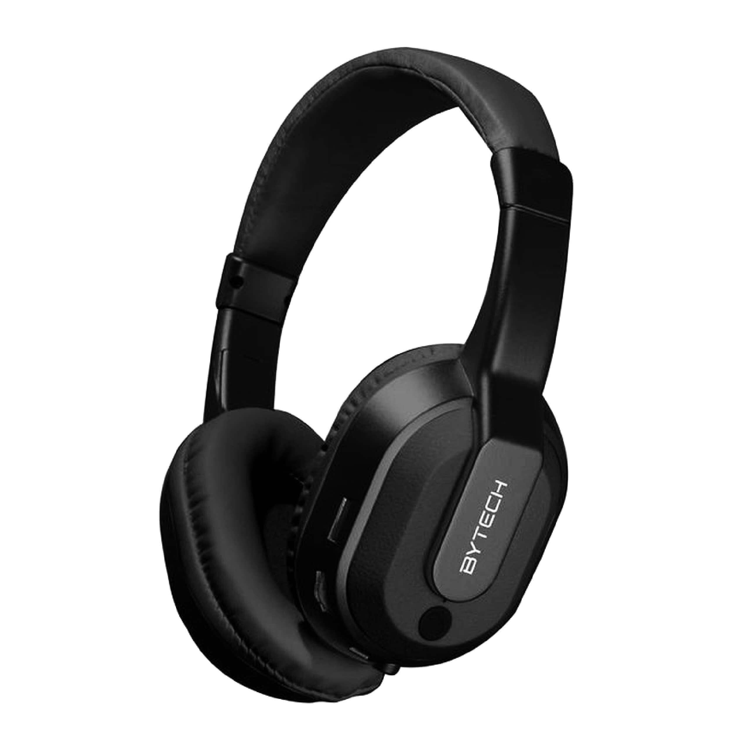 Bytech BYAUBO110BK Bluetooth Headphones, Black - Walmart Business Supplies