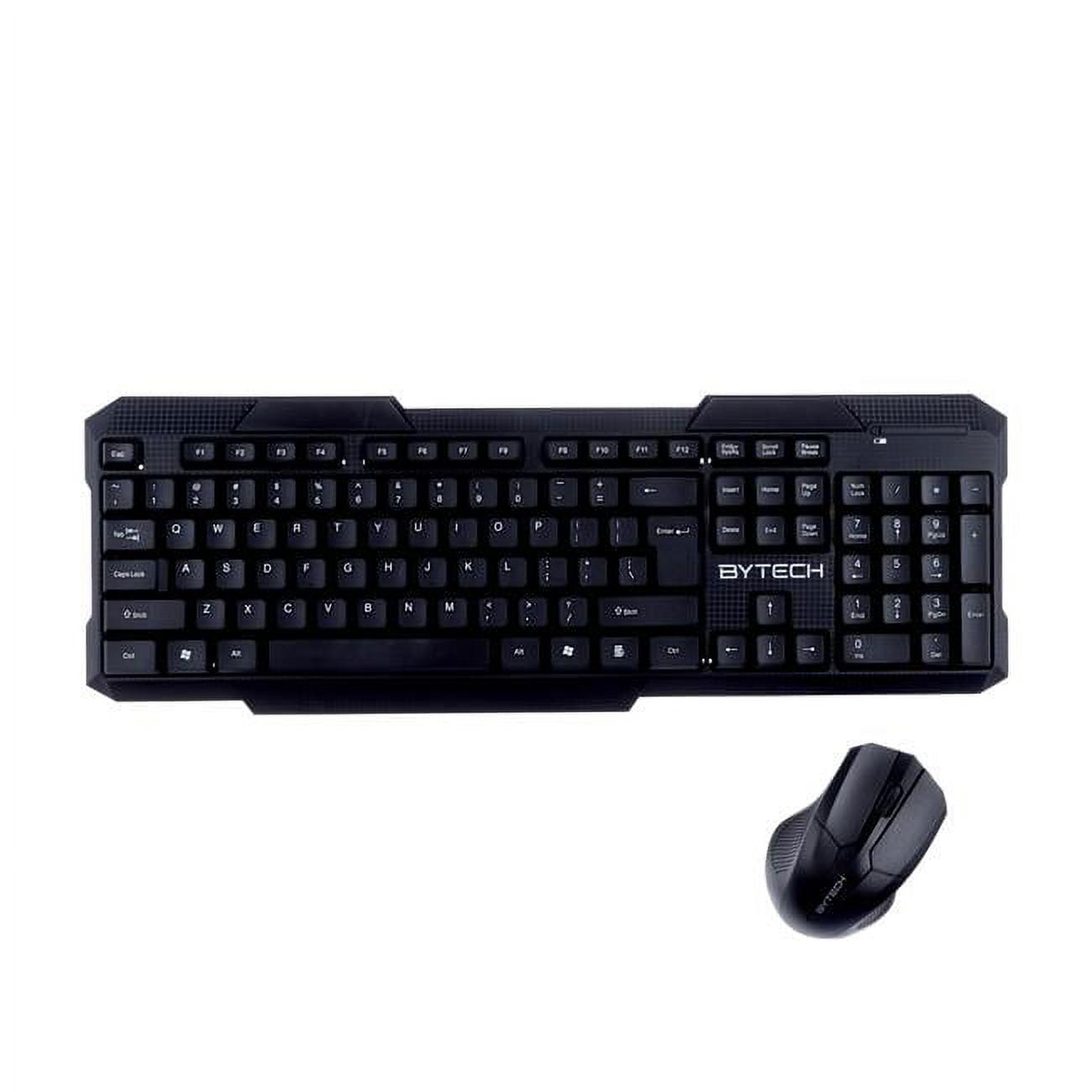 Bytech Quiet Wireless Keyboard & Mouse Combo, Black, Efficient ...