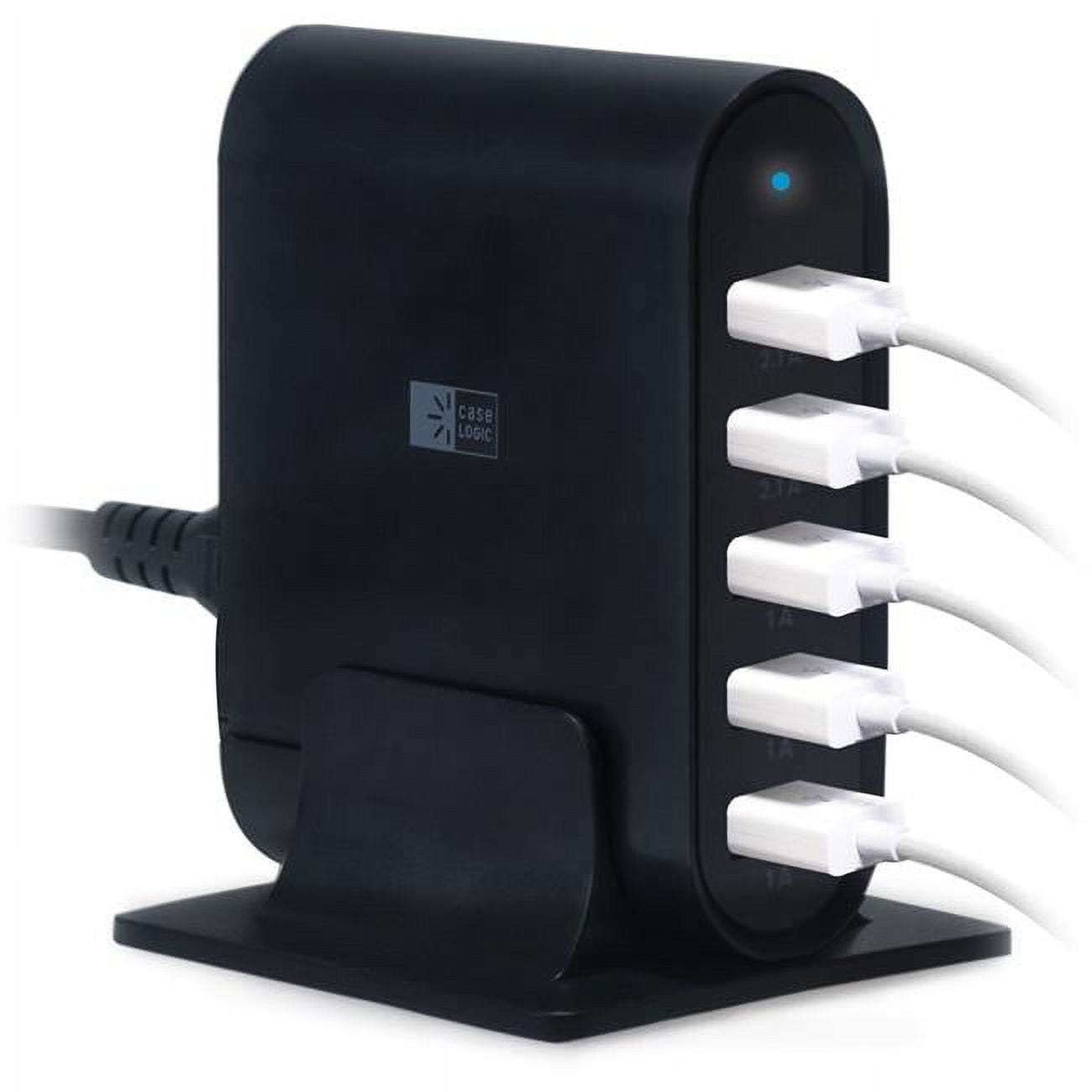 Bytech CLCS05100SILVER 5 Port Wall Charging Station, Black - Walmart ...