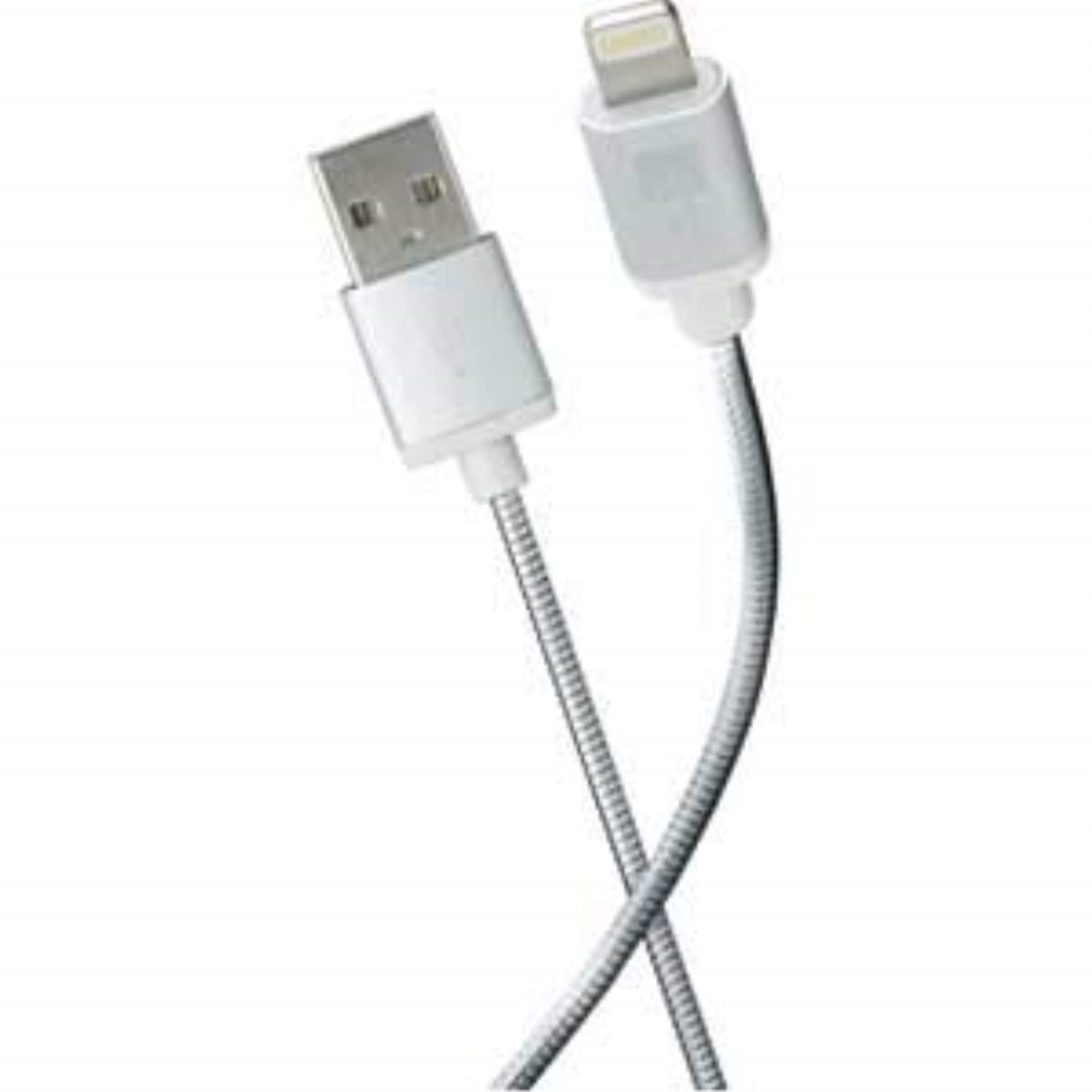 Bytech CLLPCA102SL 3.5 ft. Lightning MFI USB Spiral Cable Charge & Sync ...