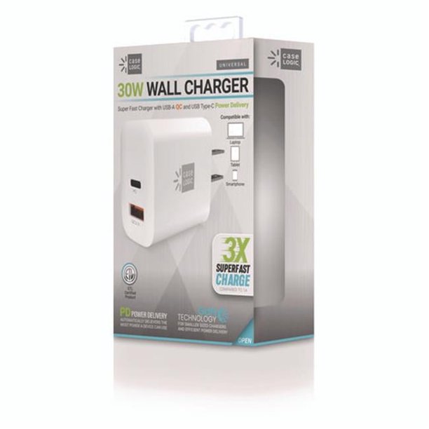 Bytech CLPDW3101WT Wall Charger, 30 W, White - Walmart Business Supplies