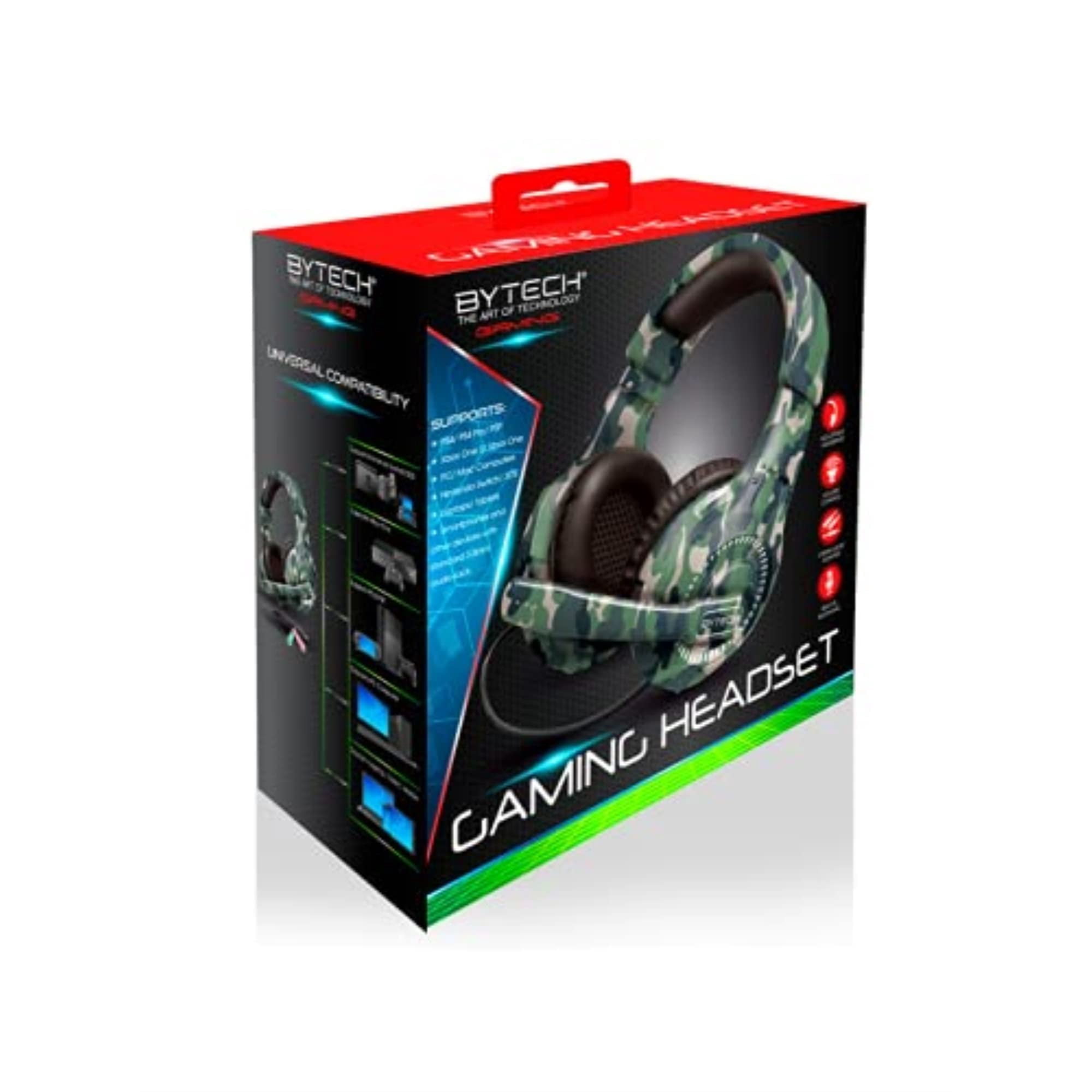 Bytech BYGAOH103GR CAMO Gaming Headset - Walmart.com
