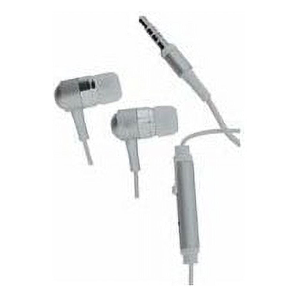 Stereo Earbuds with button Silver - Walmart.com