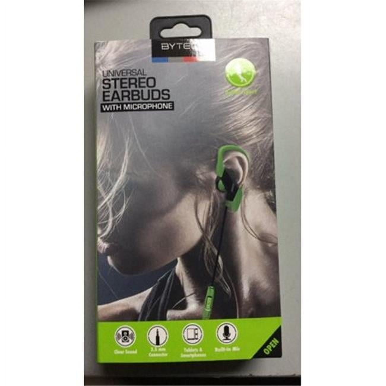 Bytech Sport Earbuds with Mic, Green - Walmart.com