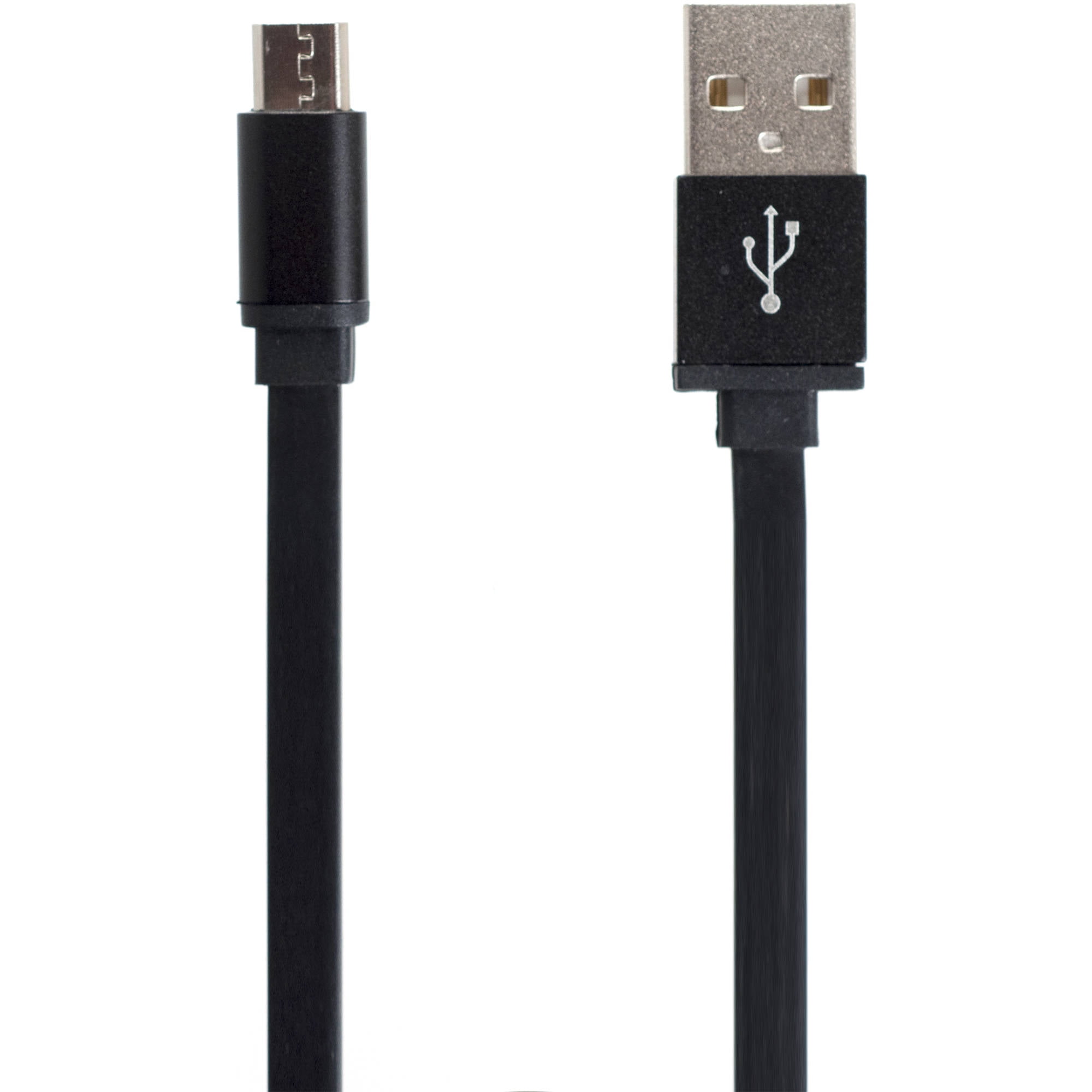 Bytech Sync/Charge microUSB Cable, 3.5', Black - Walmart.com