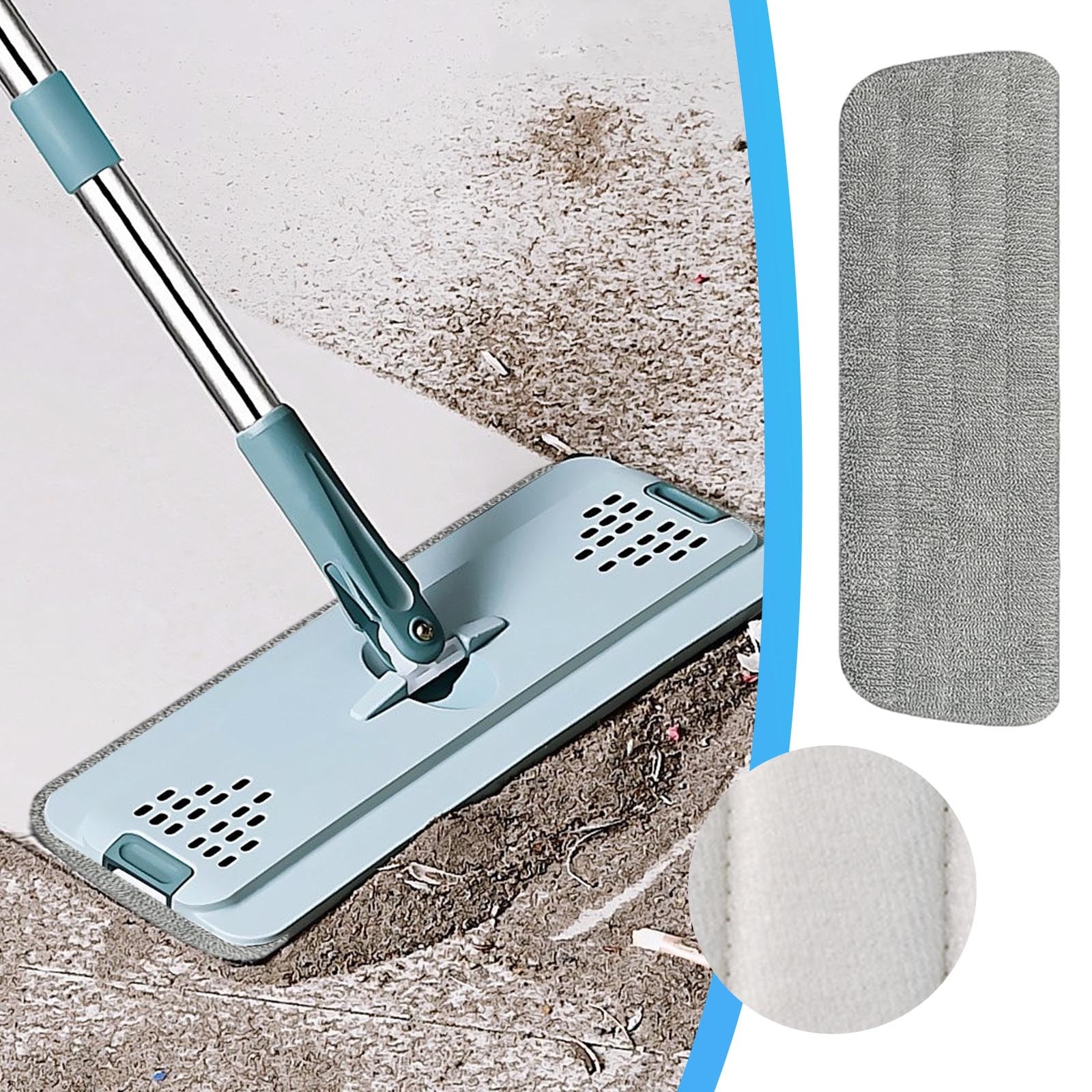 Byujiro 1 Pack Mop Pads Reusable Microfiber Power Mop Refills Pads ...