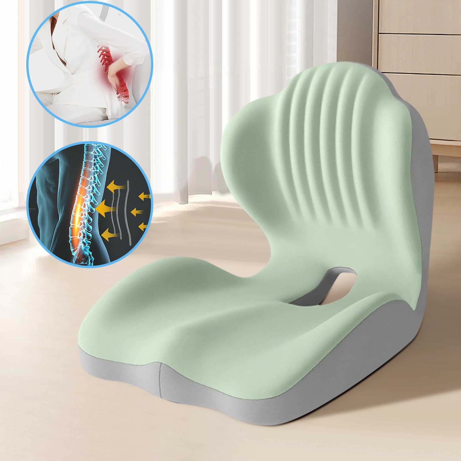 Byujiro 2-in-1 Seat Cushion with Back Support – Comfort for Office ...